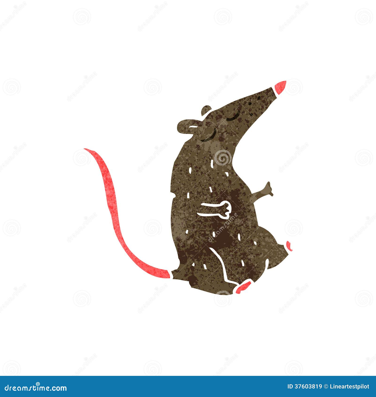 Retro cartoon rat stock illustration. Illustration of crazy - 37603819