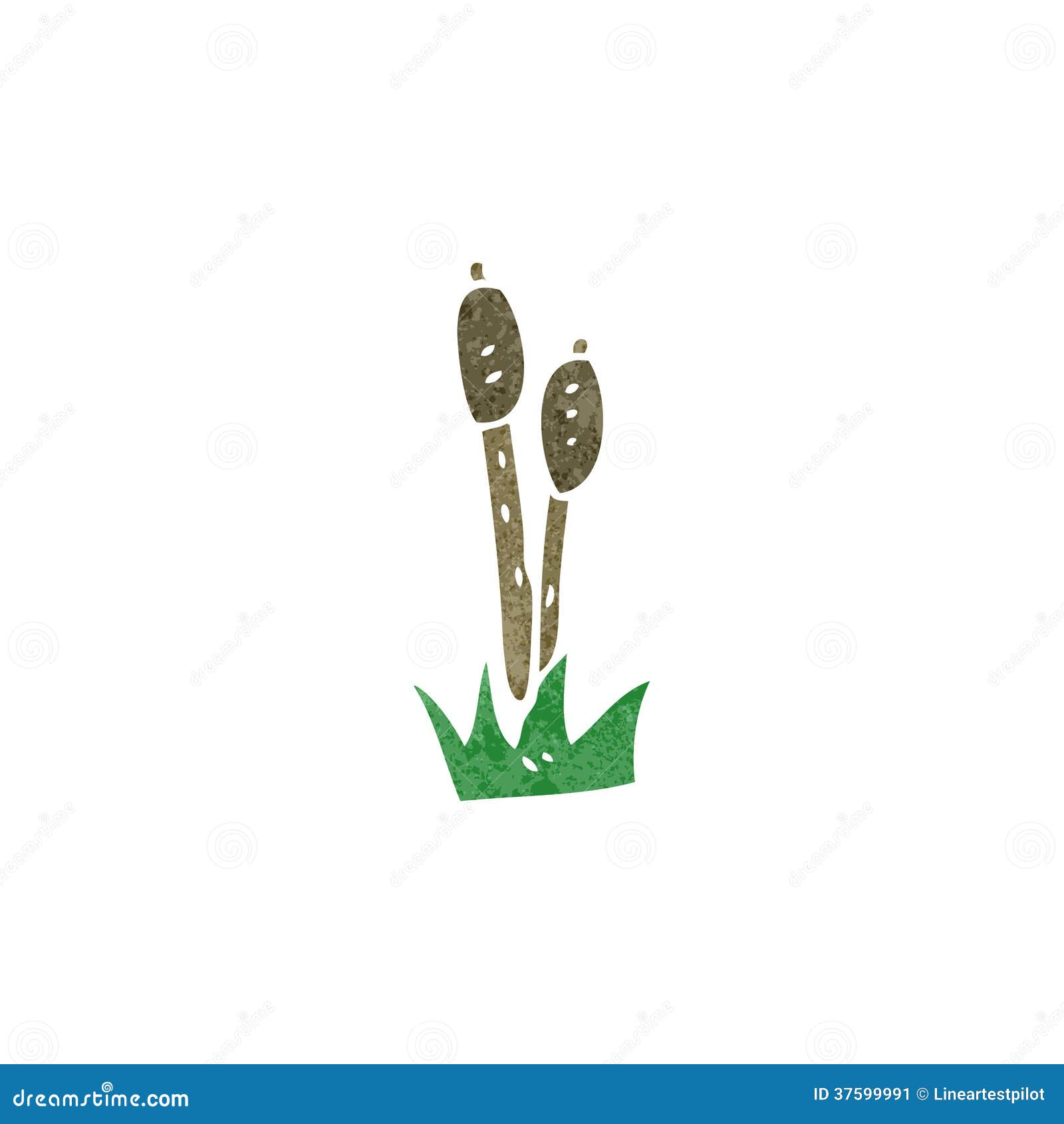 Retro Reed Silhouette Logo Cartoon Vector | CartoonDealer.com #208616745