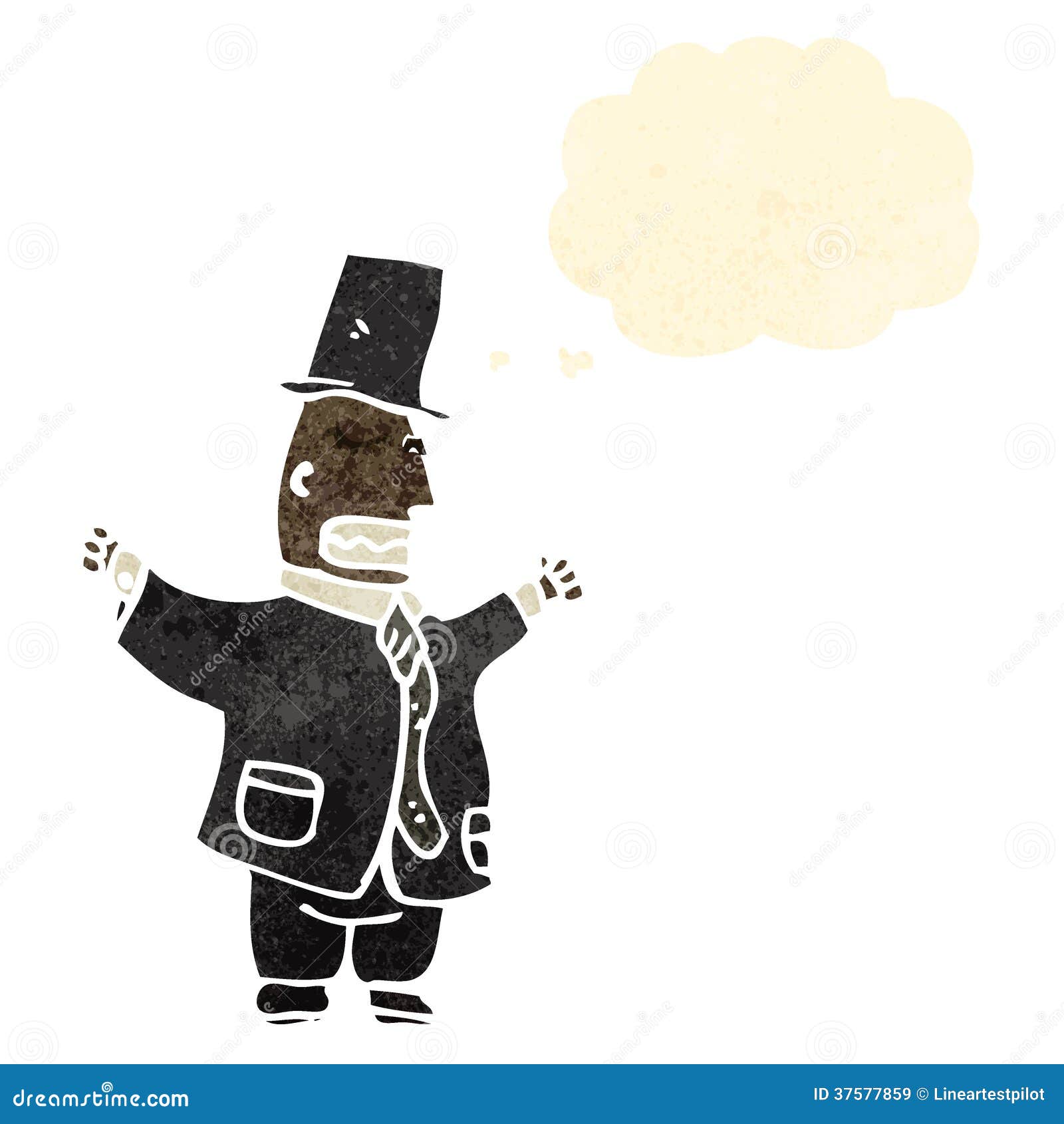 Retro cartoon rich man stock vector. Illustration of colorful - 37577859