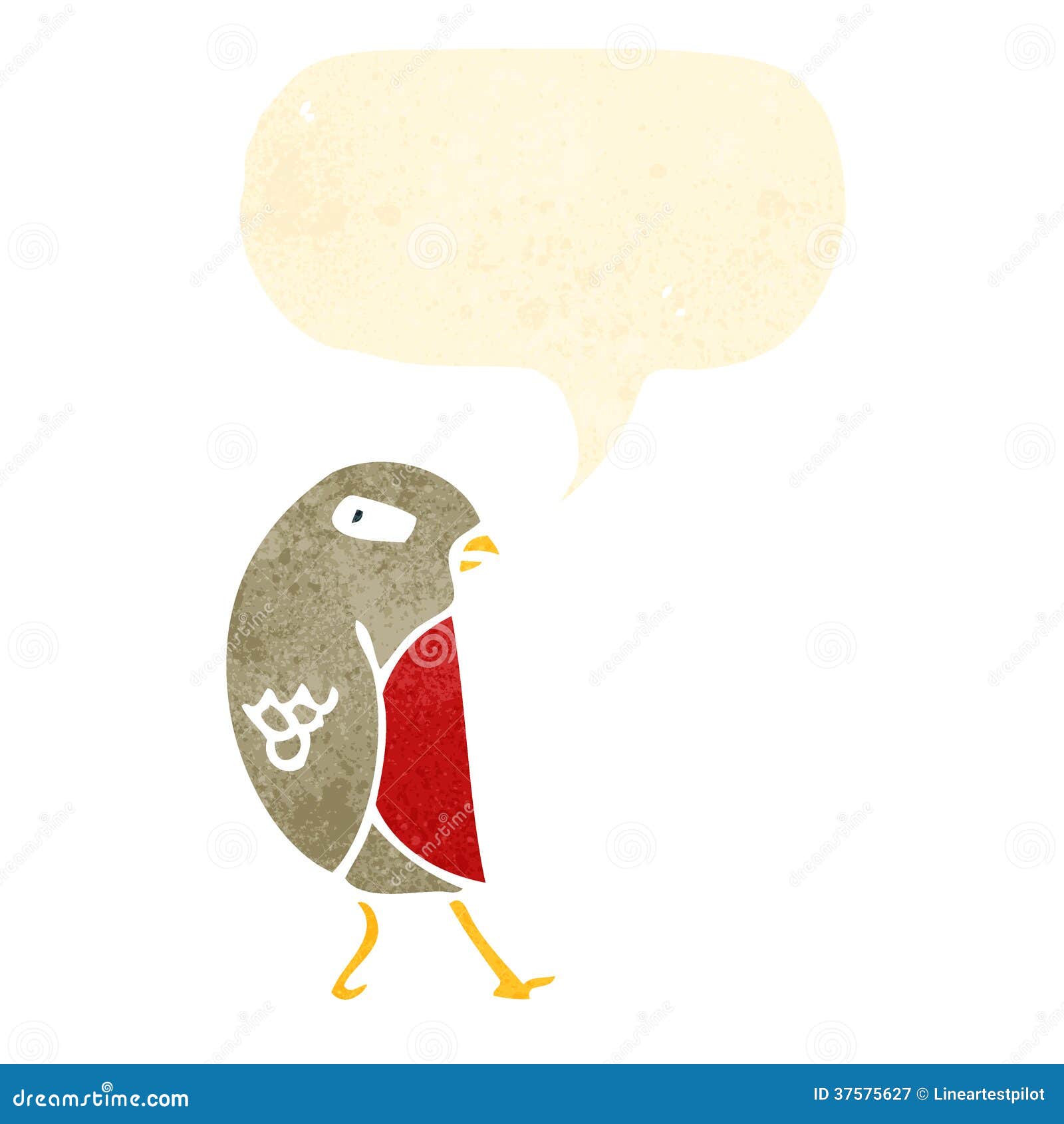 Retro cartoon robin stock vector. Illustration of talking - 37575627