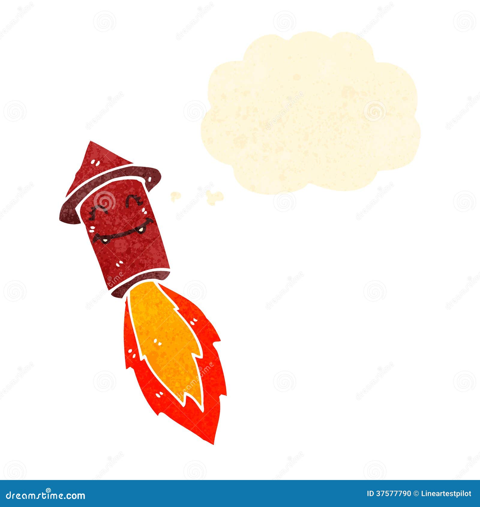 Retro cartoon rocket stock vector. Illustration of drawn - 37577790