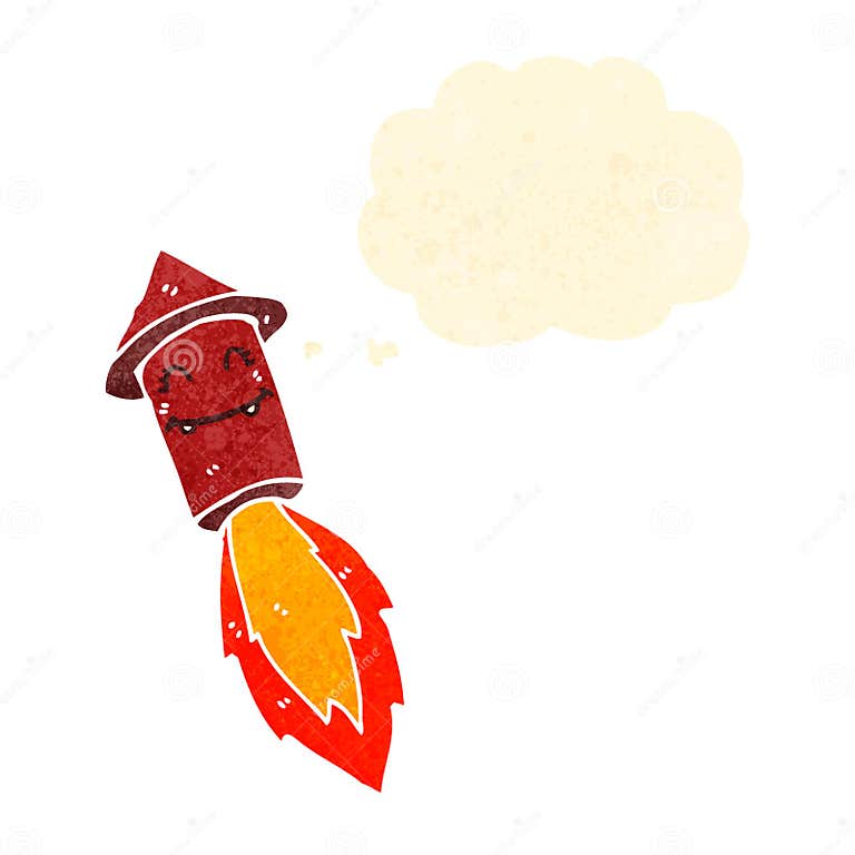 Retro cartoon rocket stock vector. Illustration of drawn - 37577790
