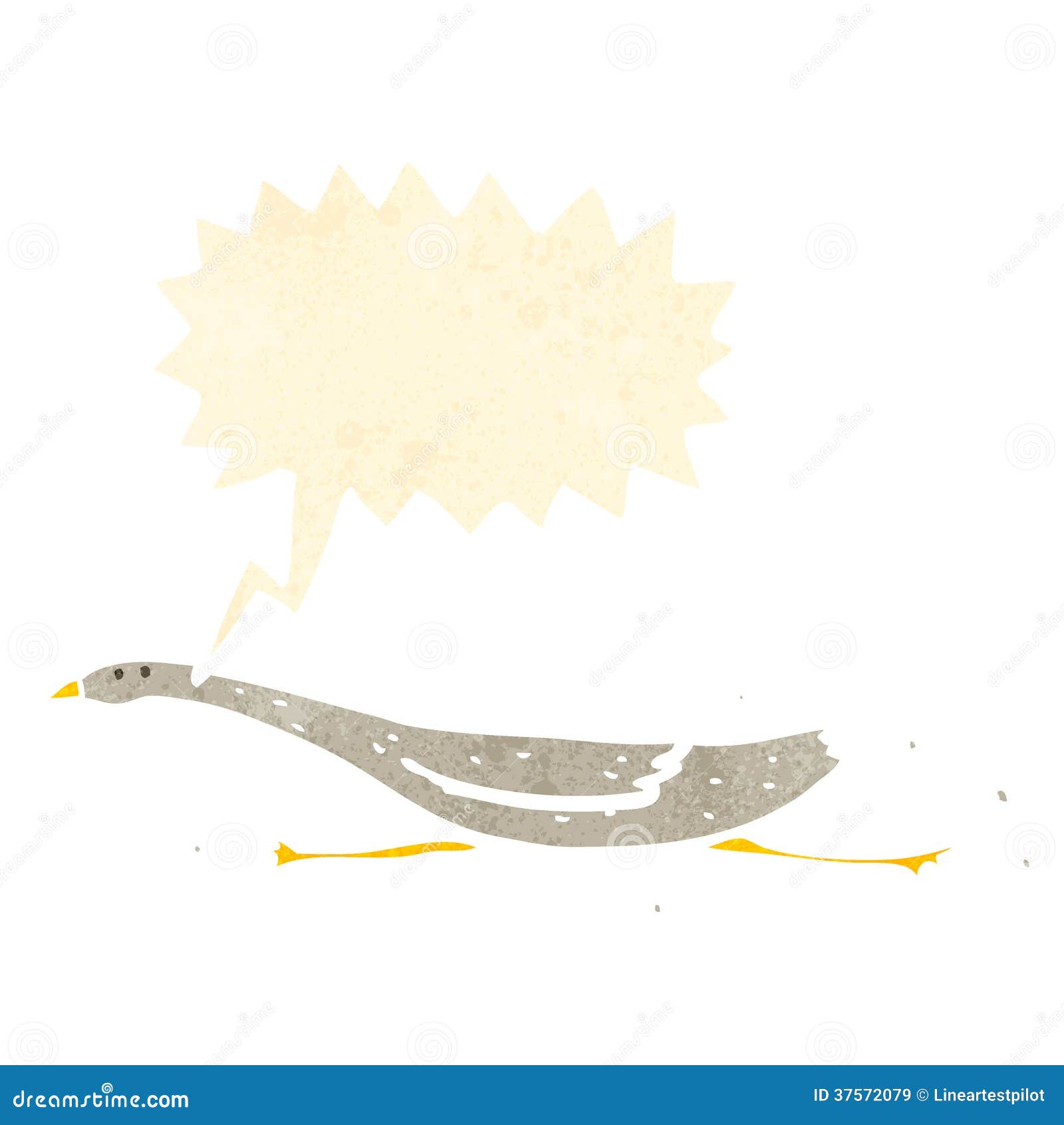 Retro Cartoon Running Goose Stock Vector - Illustration of traditional ...