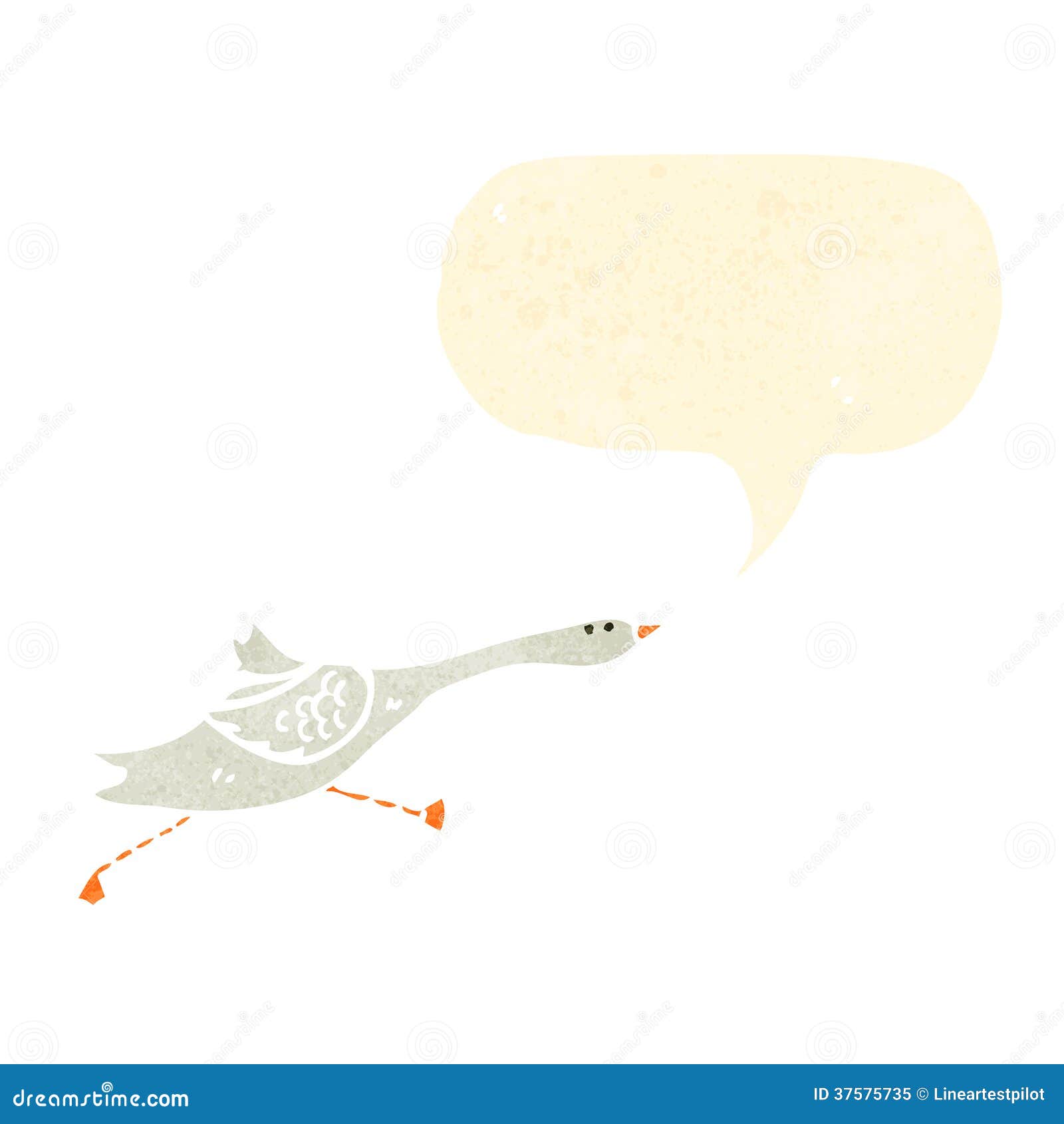 Retro Cartoon Running Goose Stock Vector - Illustration of artwork ...