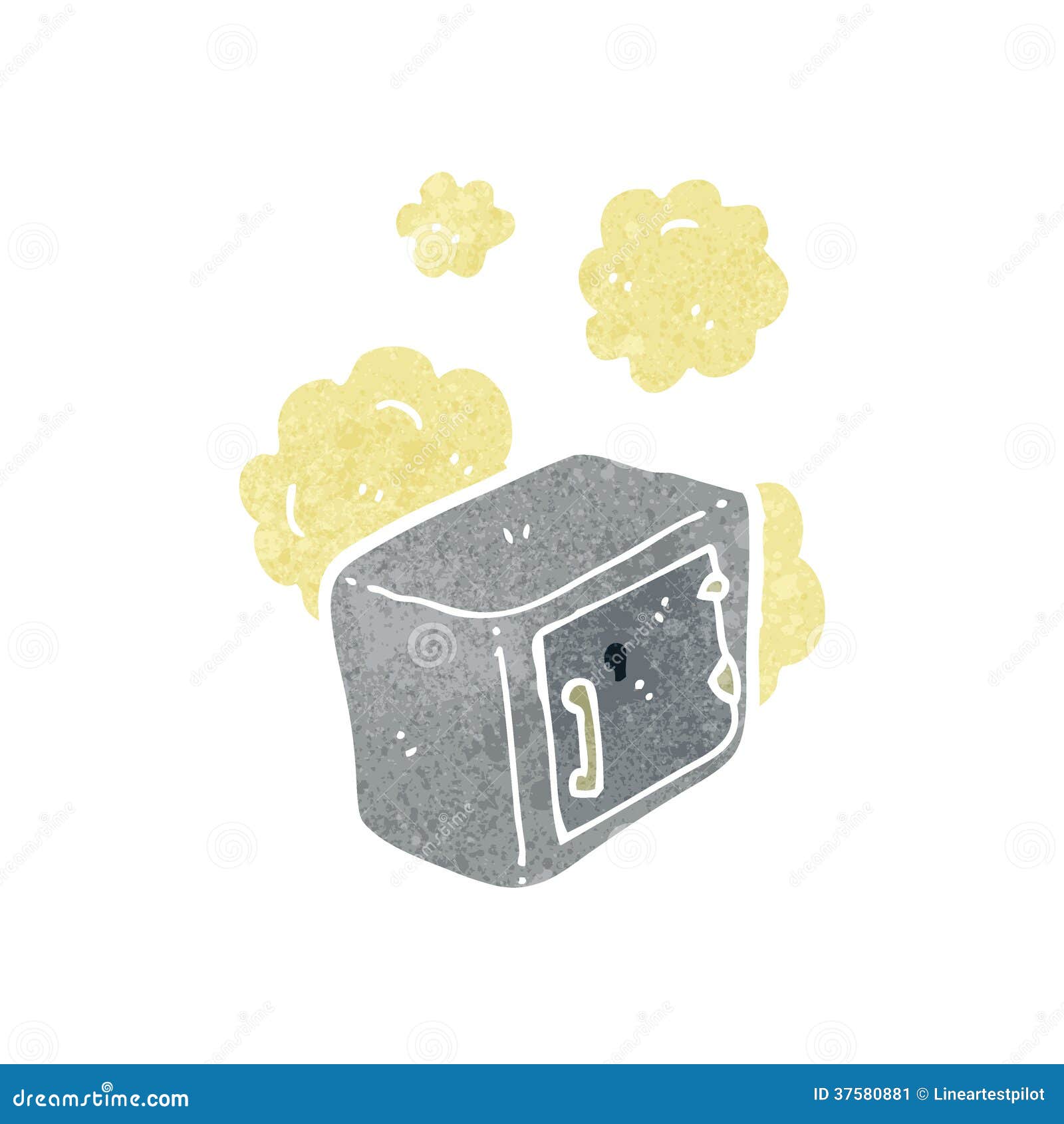 Retro cartoon safe stock vector. Illustration of crazy - 37580881