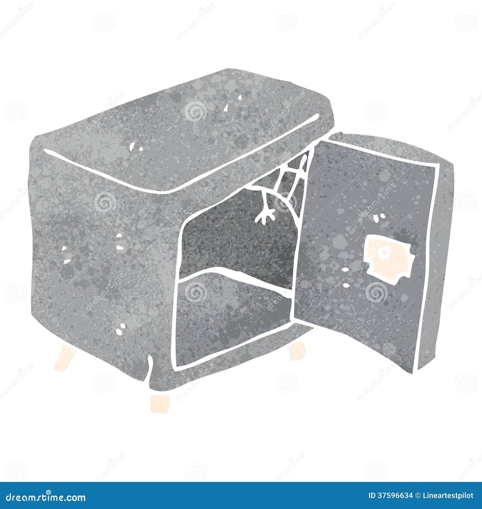 Retro cartoon safe stock illustration. Illustration of artwork - 37596634