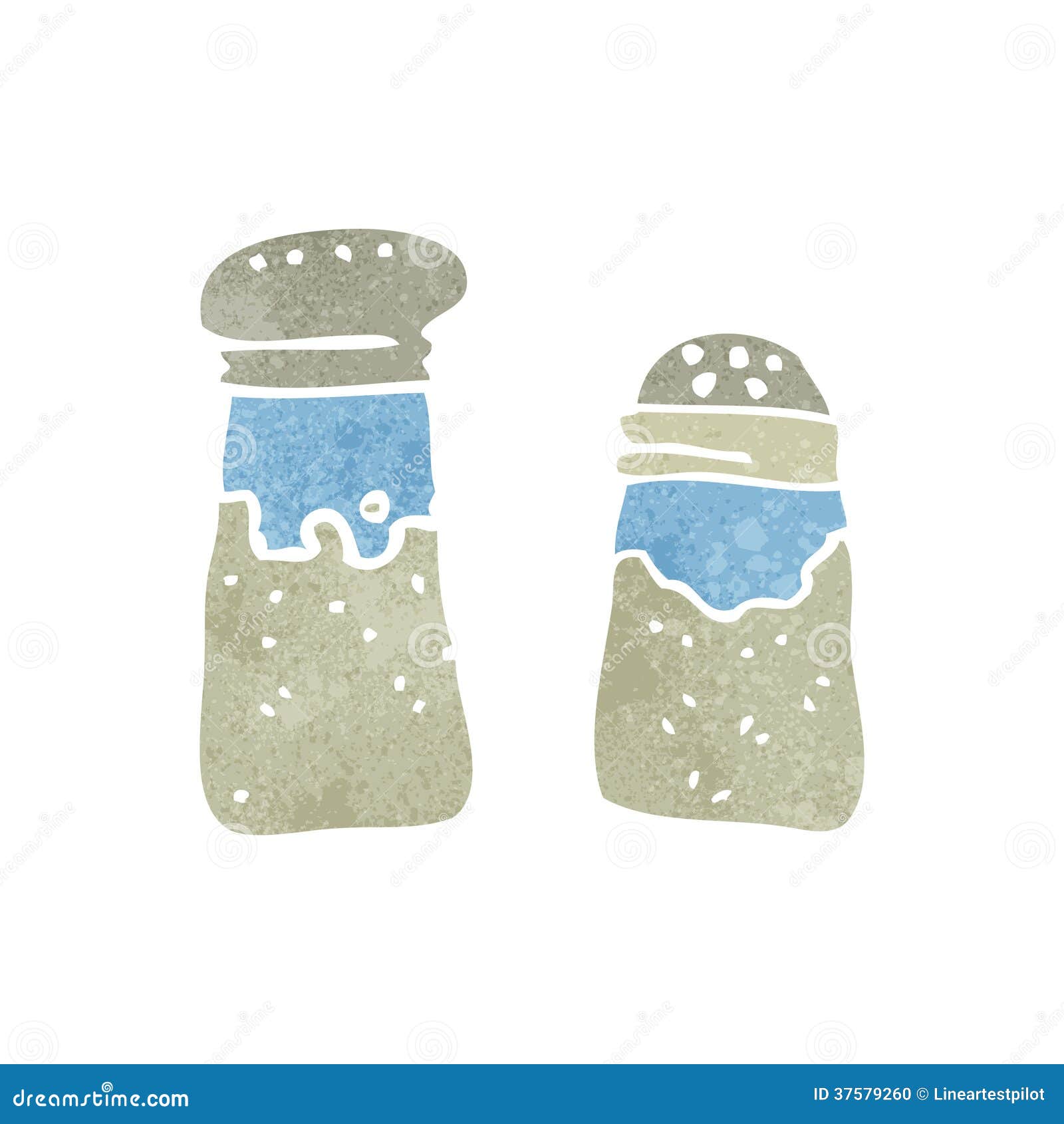 Retro Cartoon Salt and Pepper Stock Vector - Illustration of drawing ...