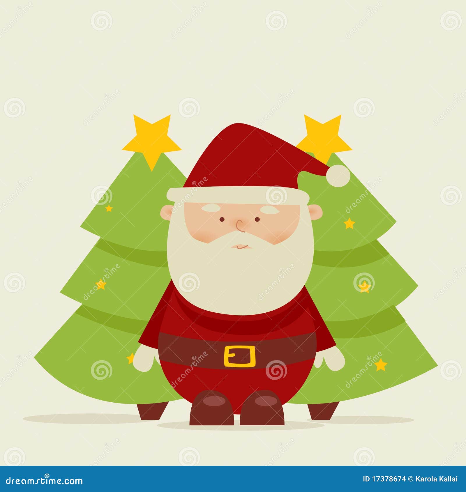 Retro cartoon santa stock vector. Illustration of santa - 17378674