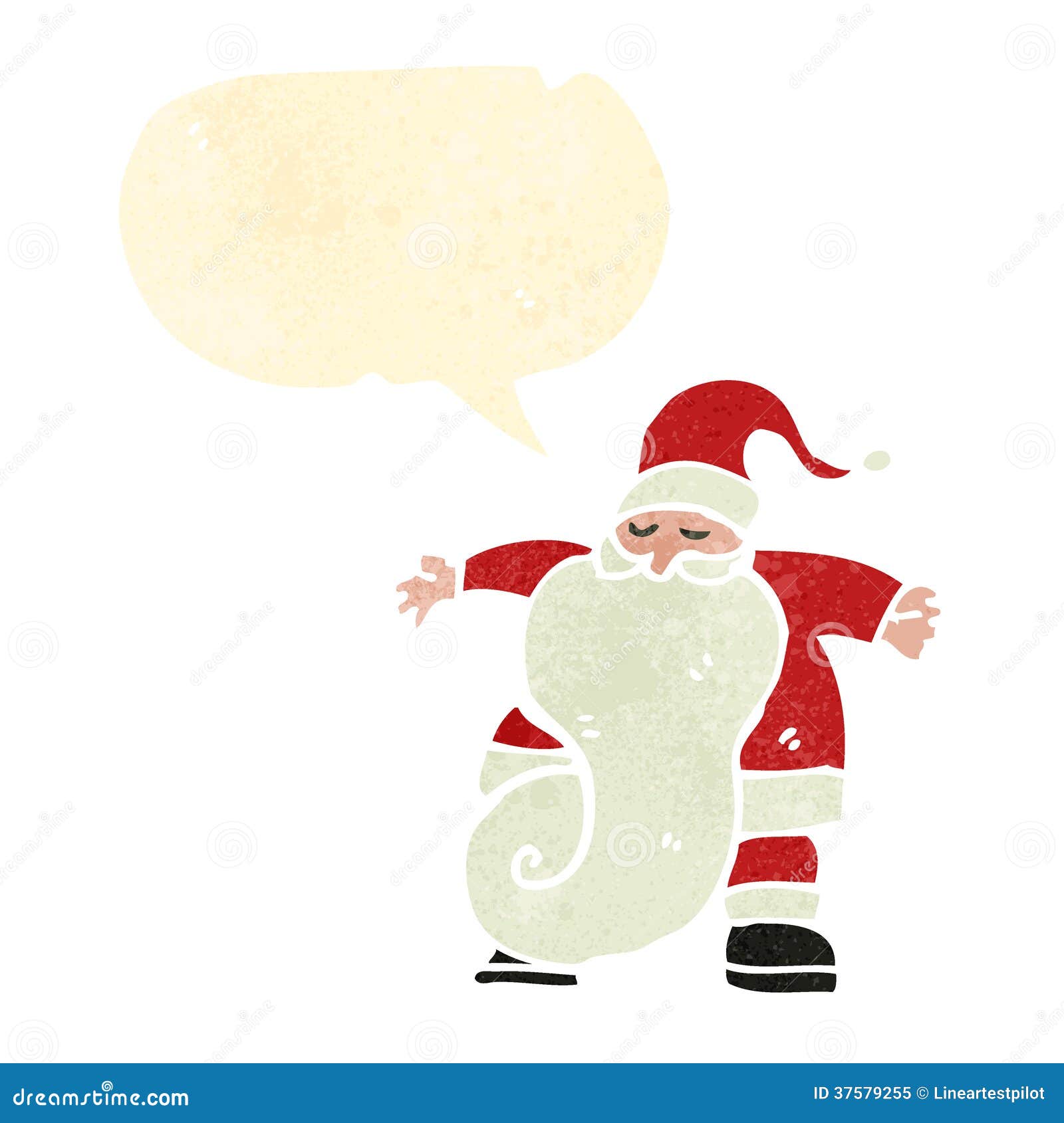 Retro cartoon santa stock vector. Illustration of traditional - 37579255