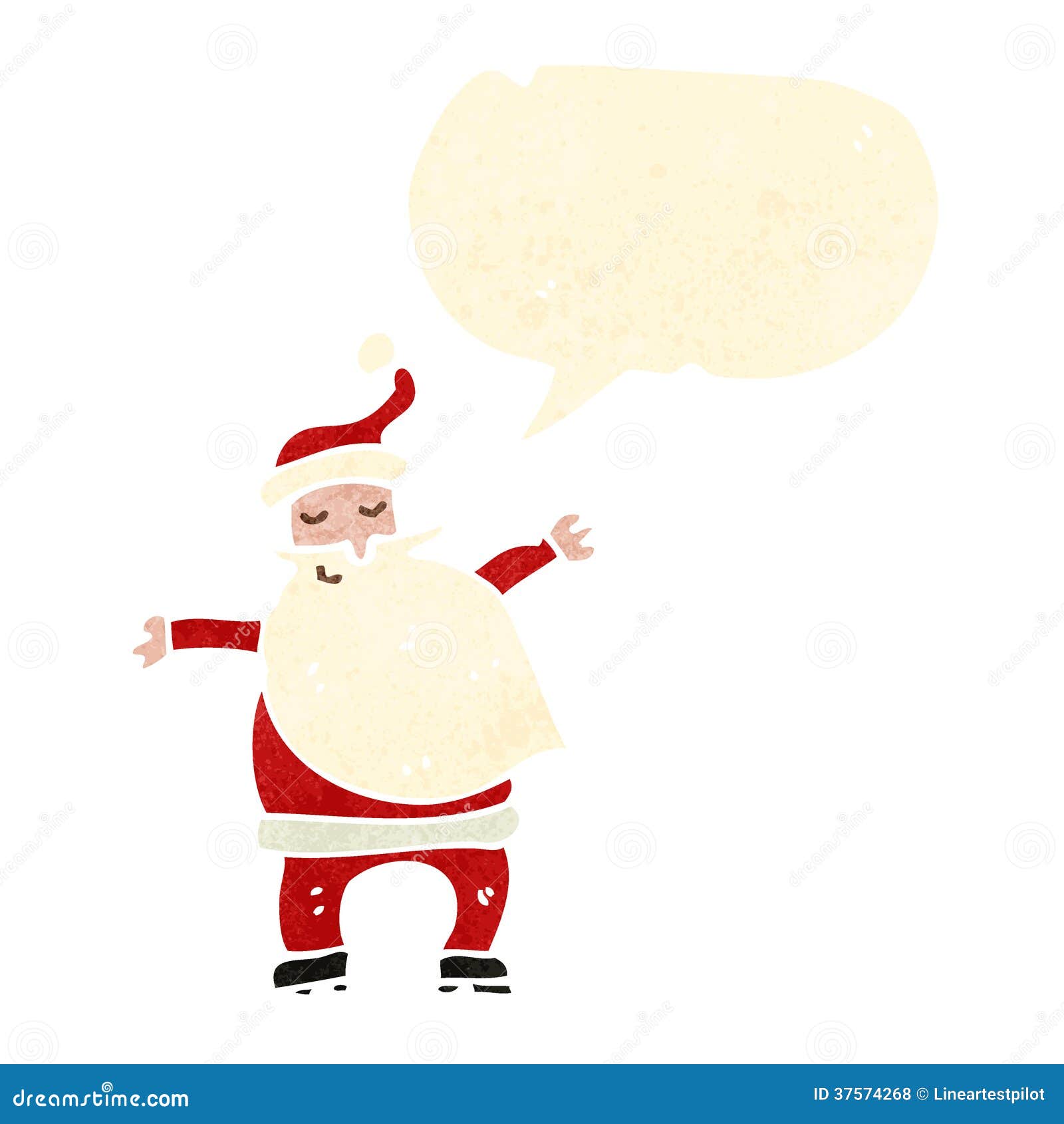 Retro cartoon santa claus stock vector. Illustration of quirky - 37574268