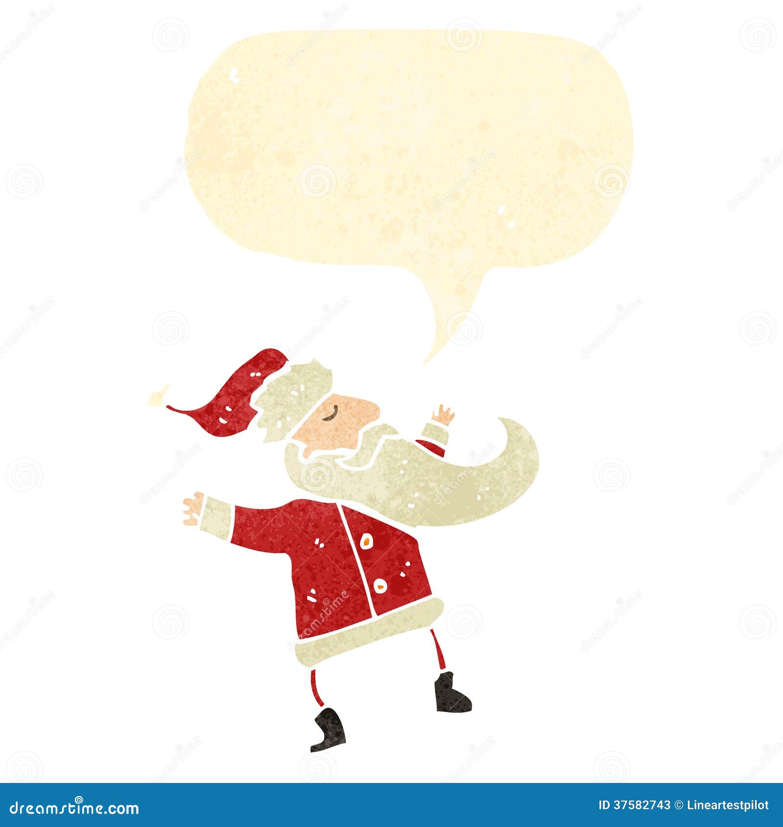 Retro cartoon santa claus stock vector. Illustration of funny - 37582743