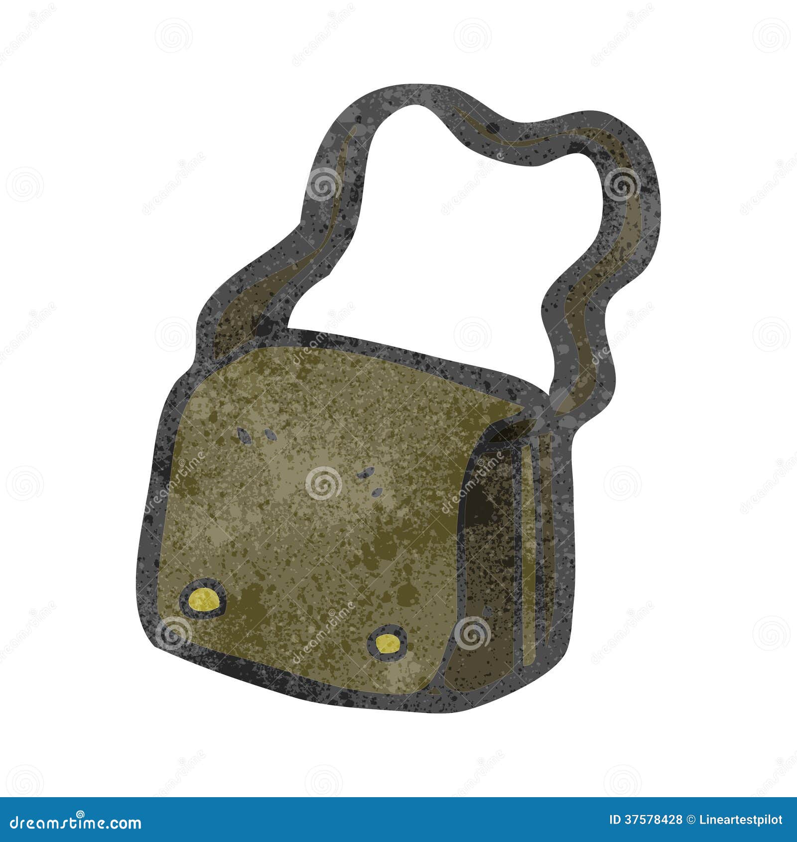 Retro cartoon satchel stock vector. Illustration of clip - 37578428