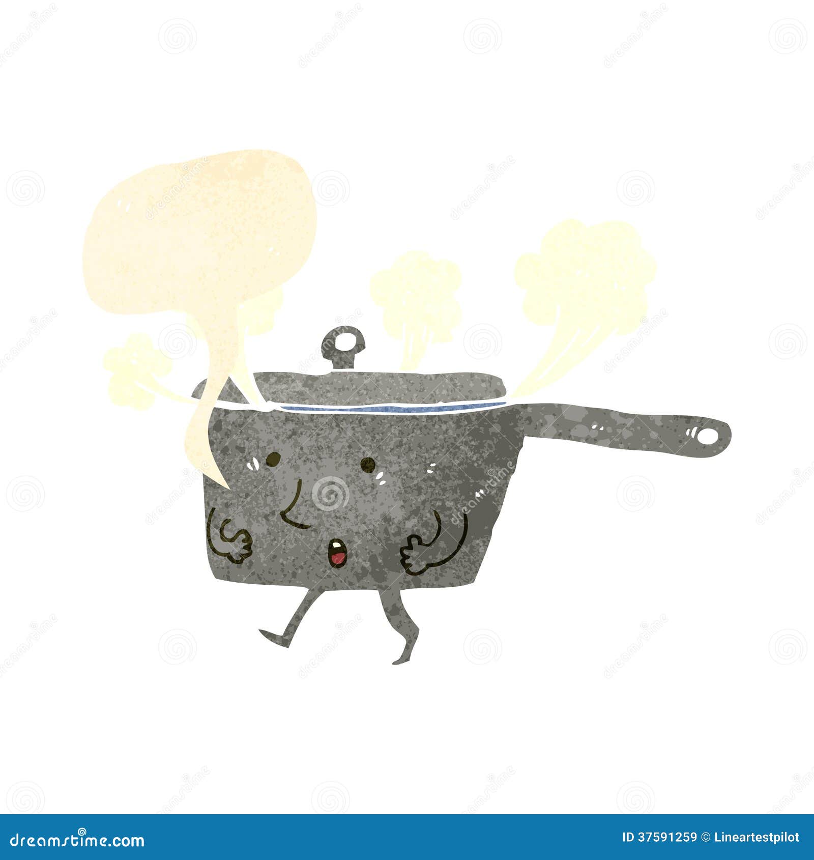 Retro cartoon saucepan stock vector. Illustration of fashioned - 37591259