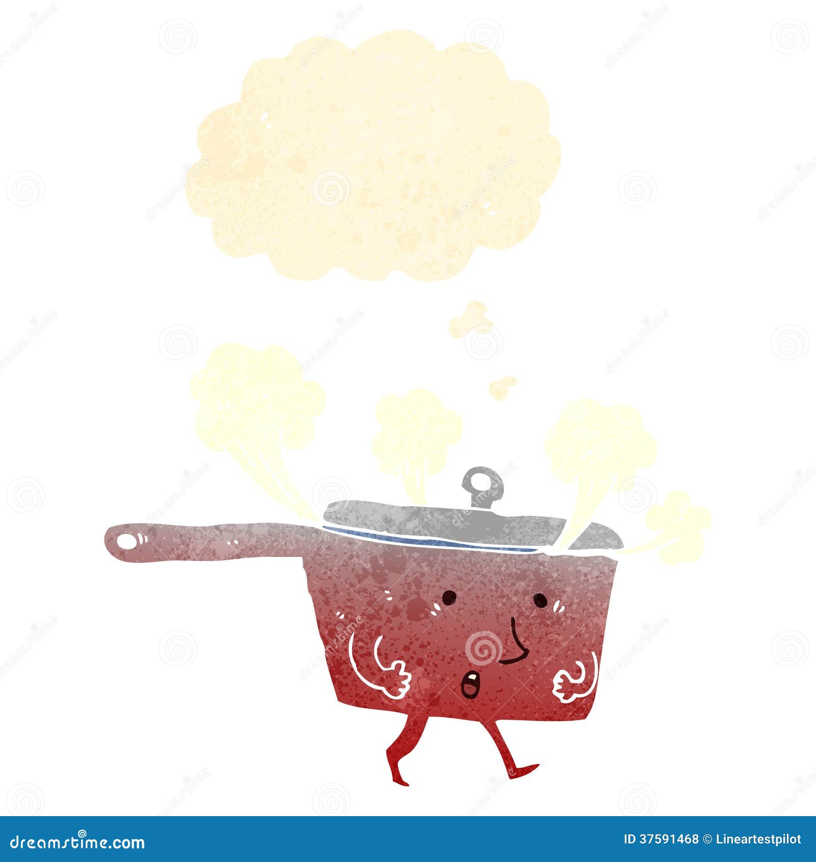 Retro cartoon saucepan stock vector. Illustration of fashioned - 37591468