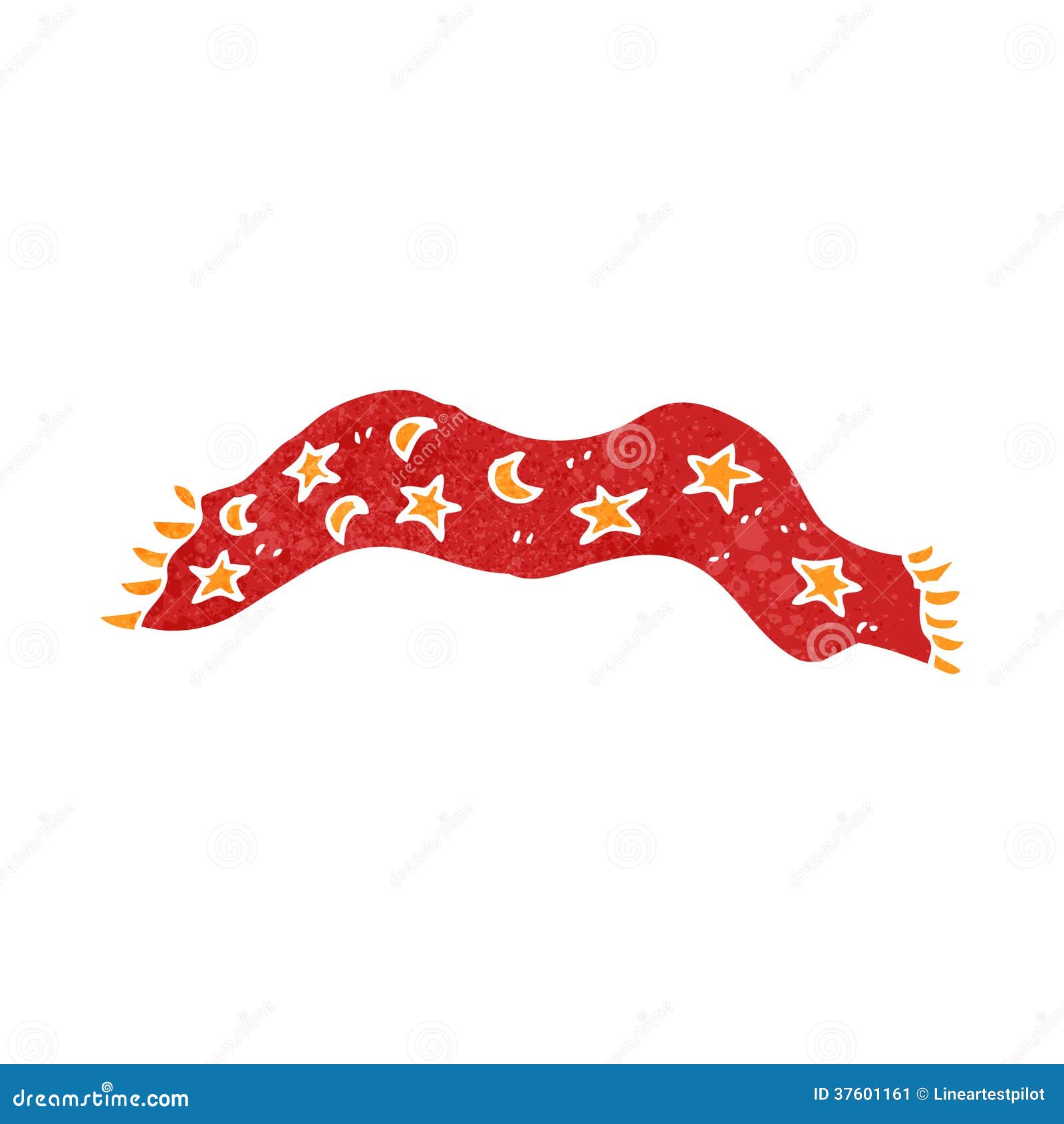 Retro cartoon scarf stock vector. Illustration of character - 37601161