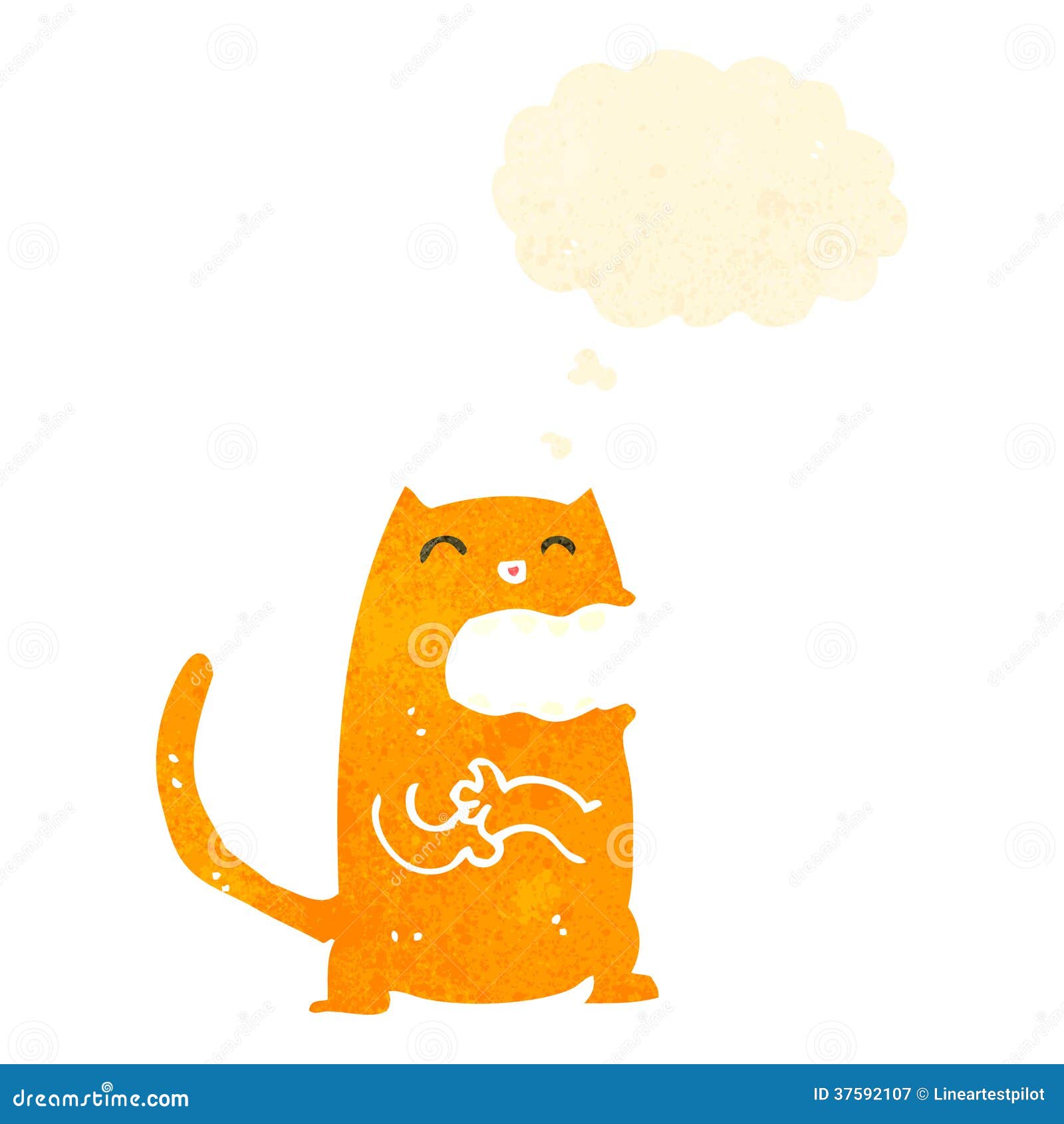 Cartoon Scheming Beaver With Brown Fur, Little Ears, Shaped Tail And ...