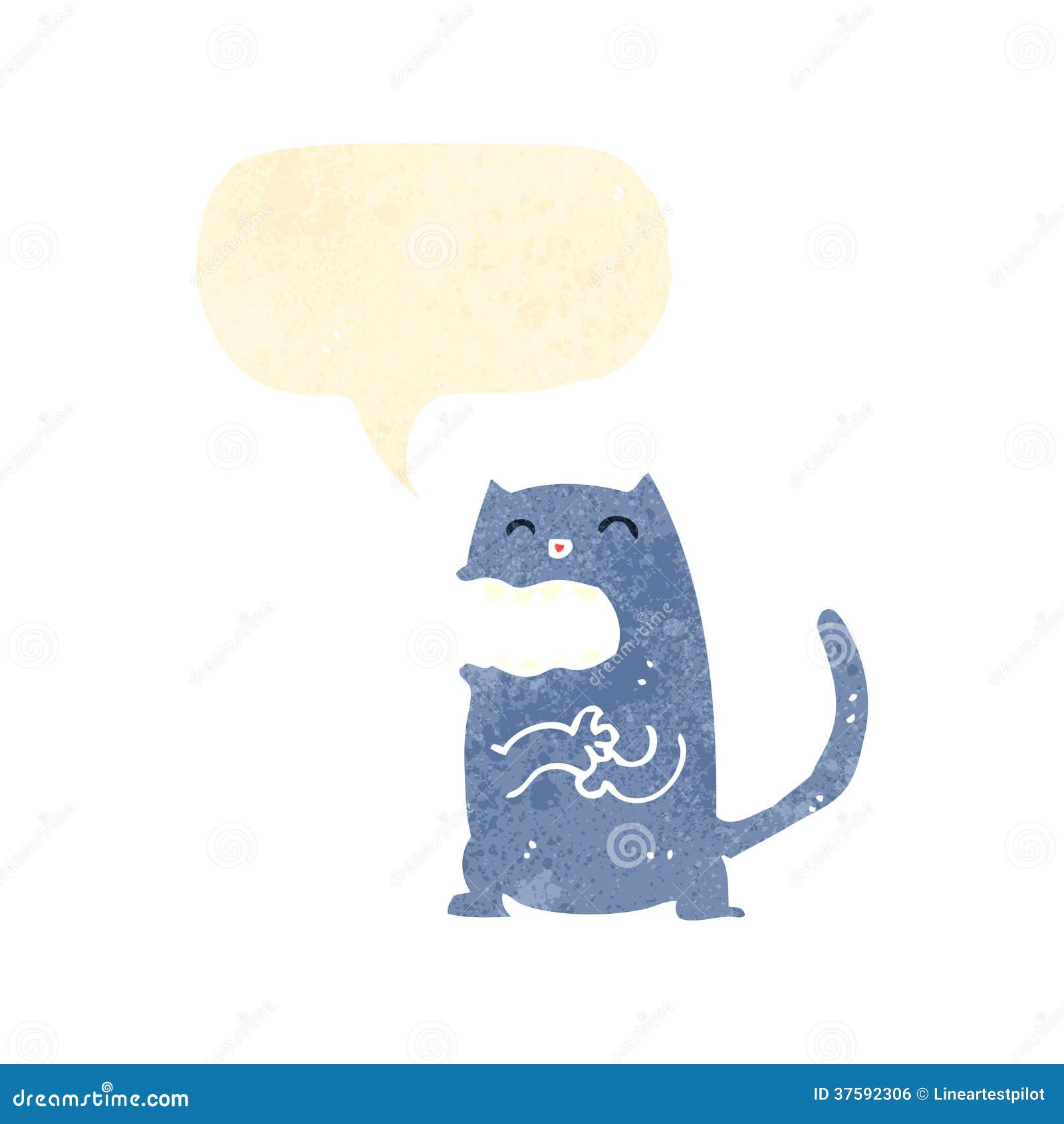 Cartoon Scheming Beaver With Brown Fur, Little Ears, Shaped Tail And ...