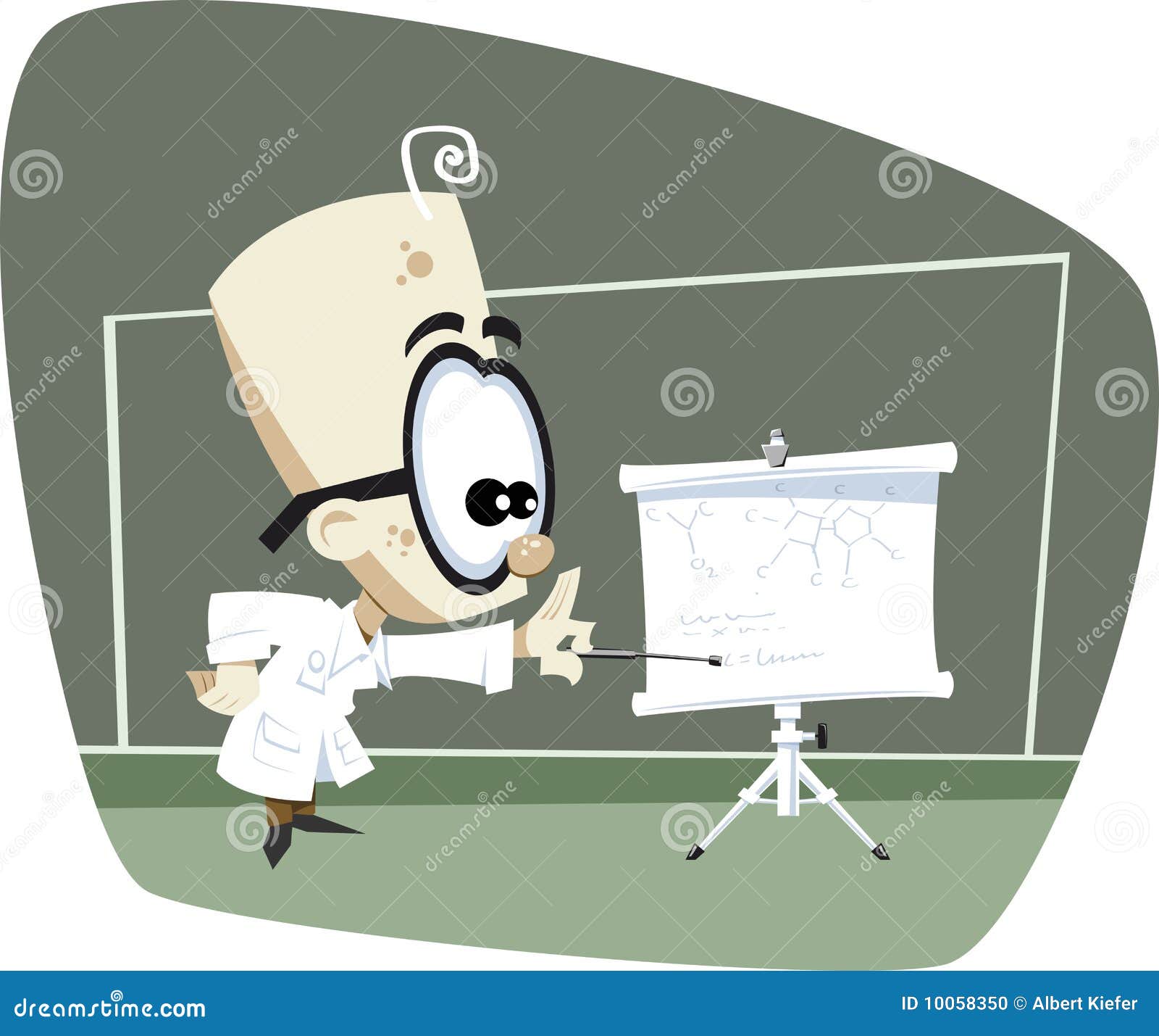 Science Professor Cartoon Character Poses. Vector Collection Set ...