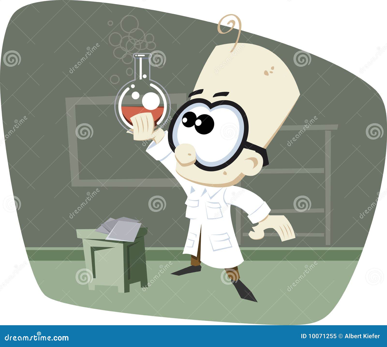 Science Professor Cartoon Character Poses. Vector Collection Set ...