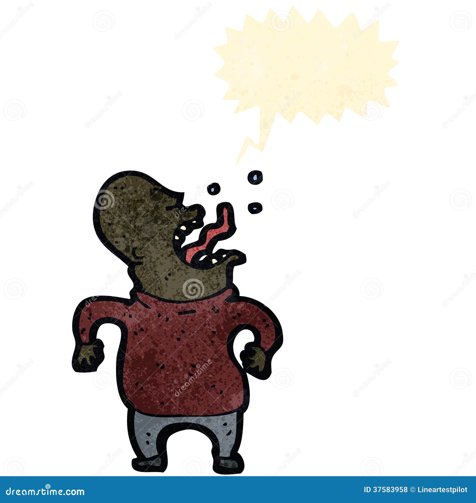 Retro Cartoon Screaming Man Stock Vector - Illustration of funny ...