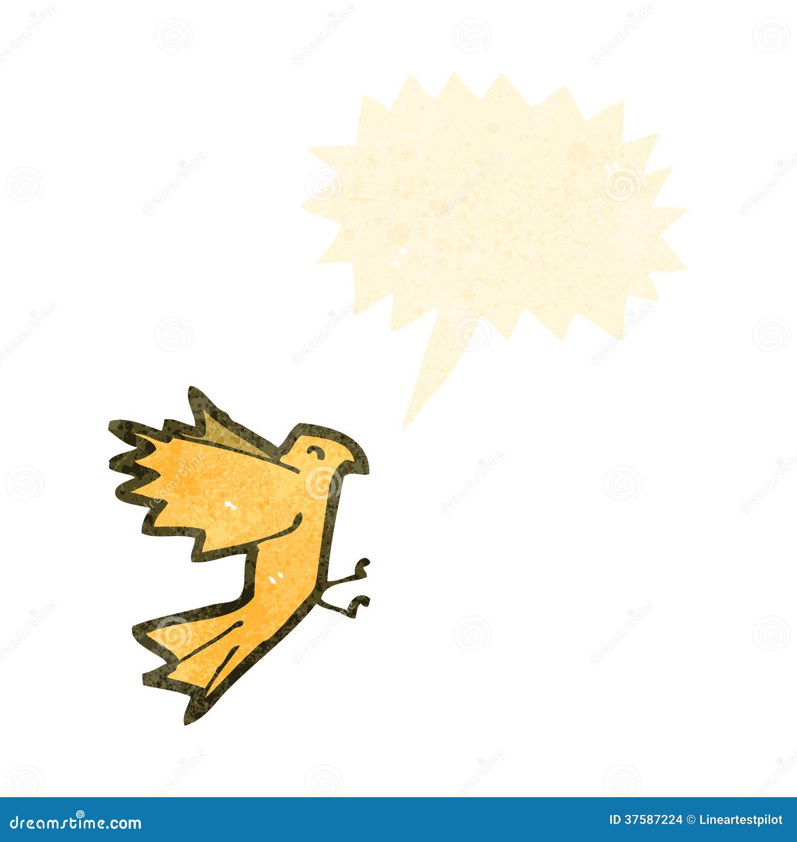Retro Cartoon Screeching Bird Stock Vector - Illustration of drawing ...