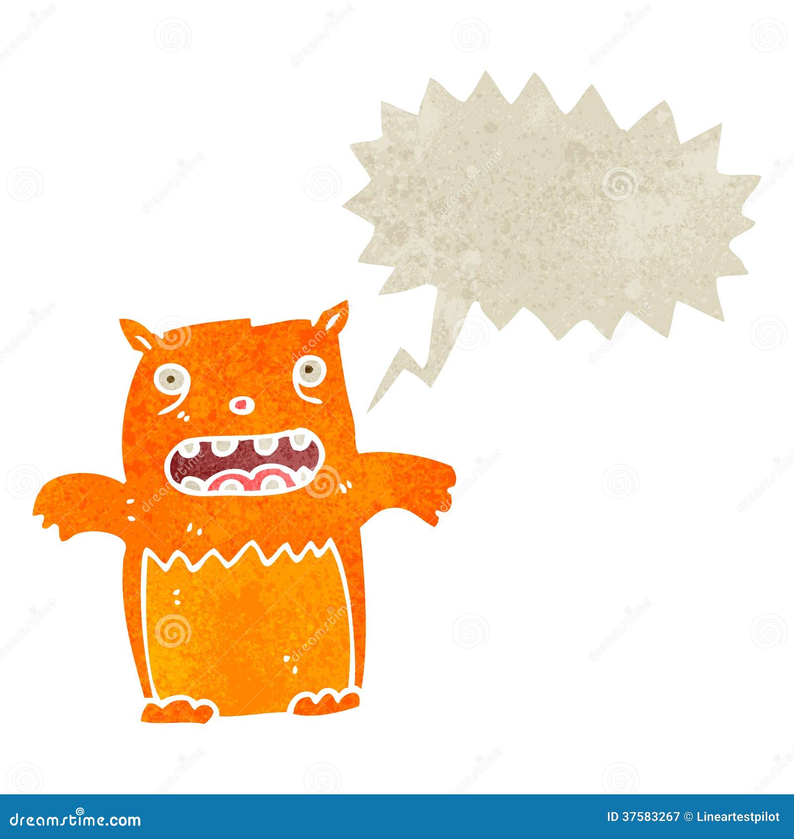 Retro Cartoon Screeching Cat Stock Illustration - Illustration of ...