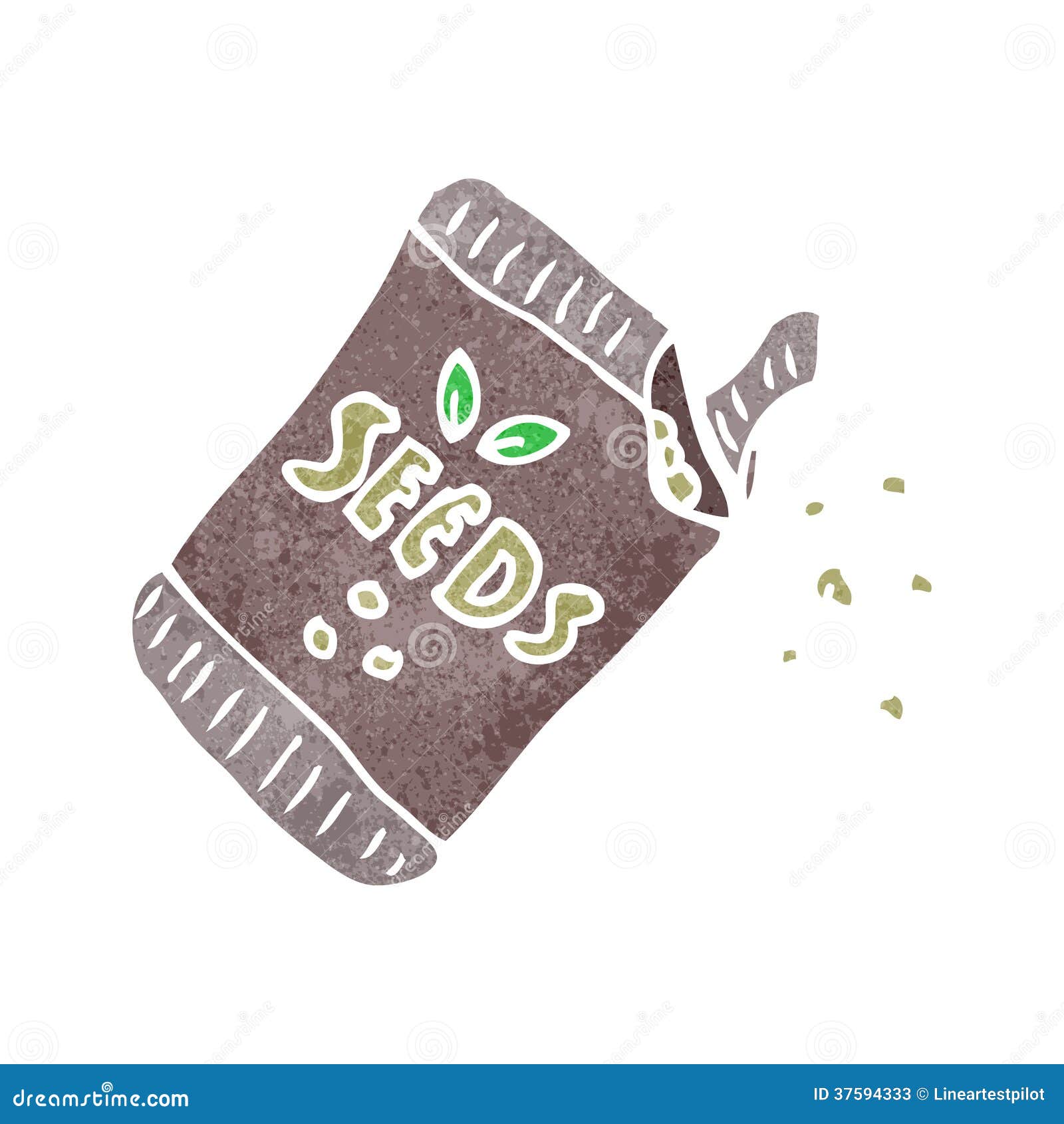 Retro cartoon seed packet stock vector. Illustration of hand - 37594333