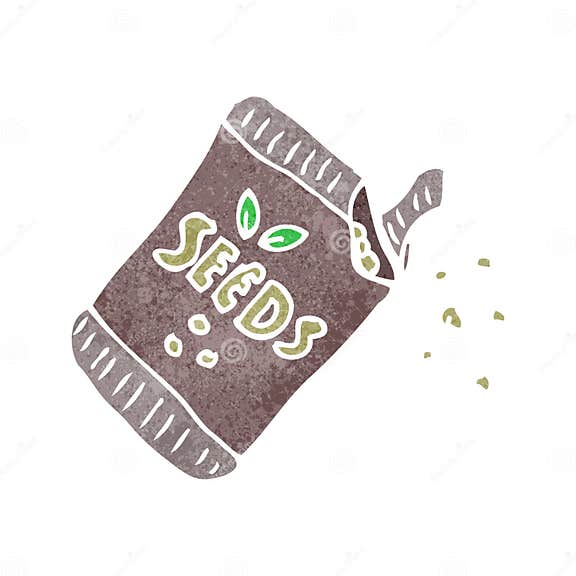 Retro cartoon seed packet stock vector. Illustration of hand - 37594333