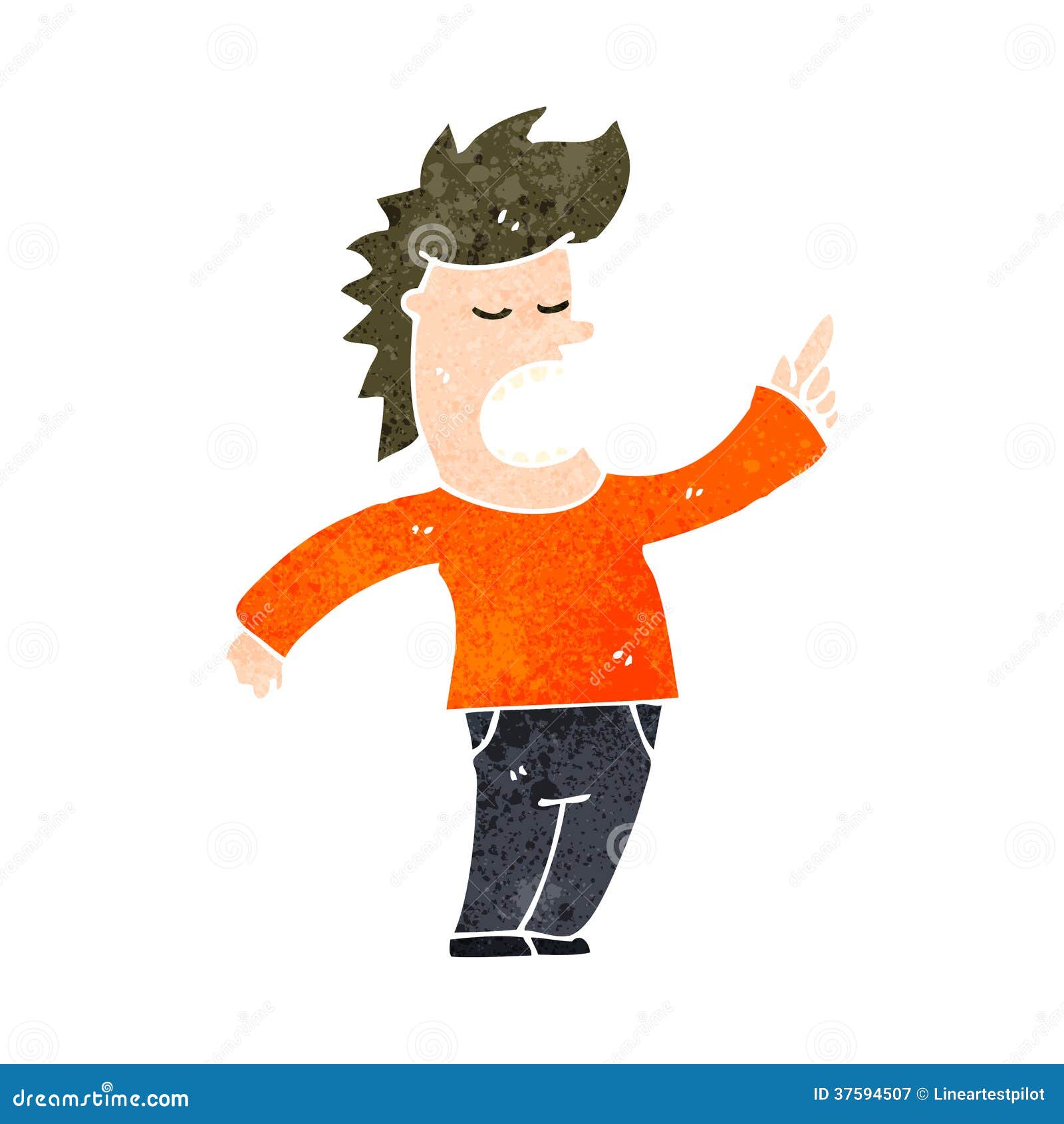 Retro Cartoon Self Important Man Talking Stock Vector - Illustration of ...