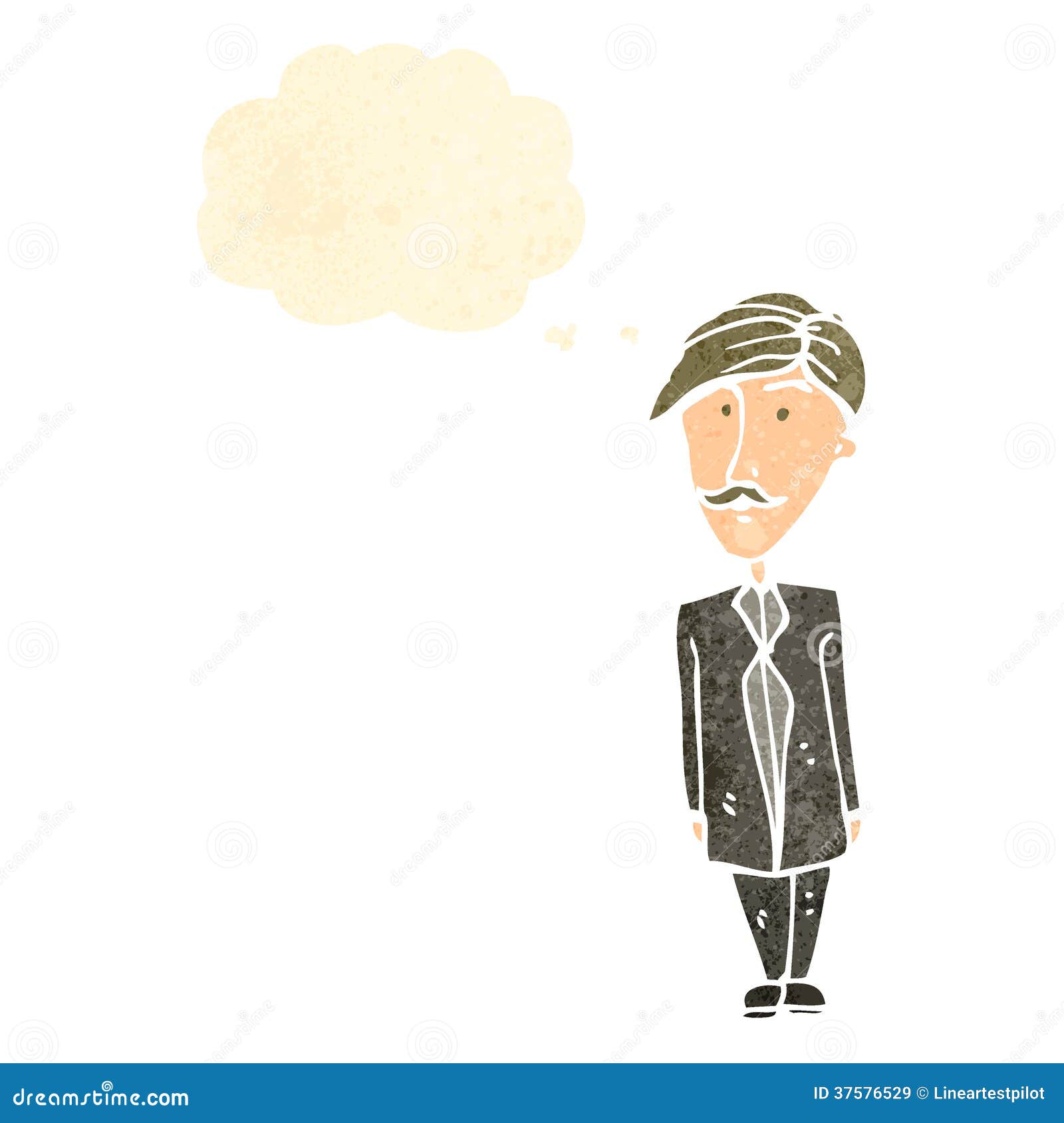 Retro Cartoon Sensible Businessman Stock Vector - Illustration of busin ...