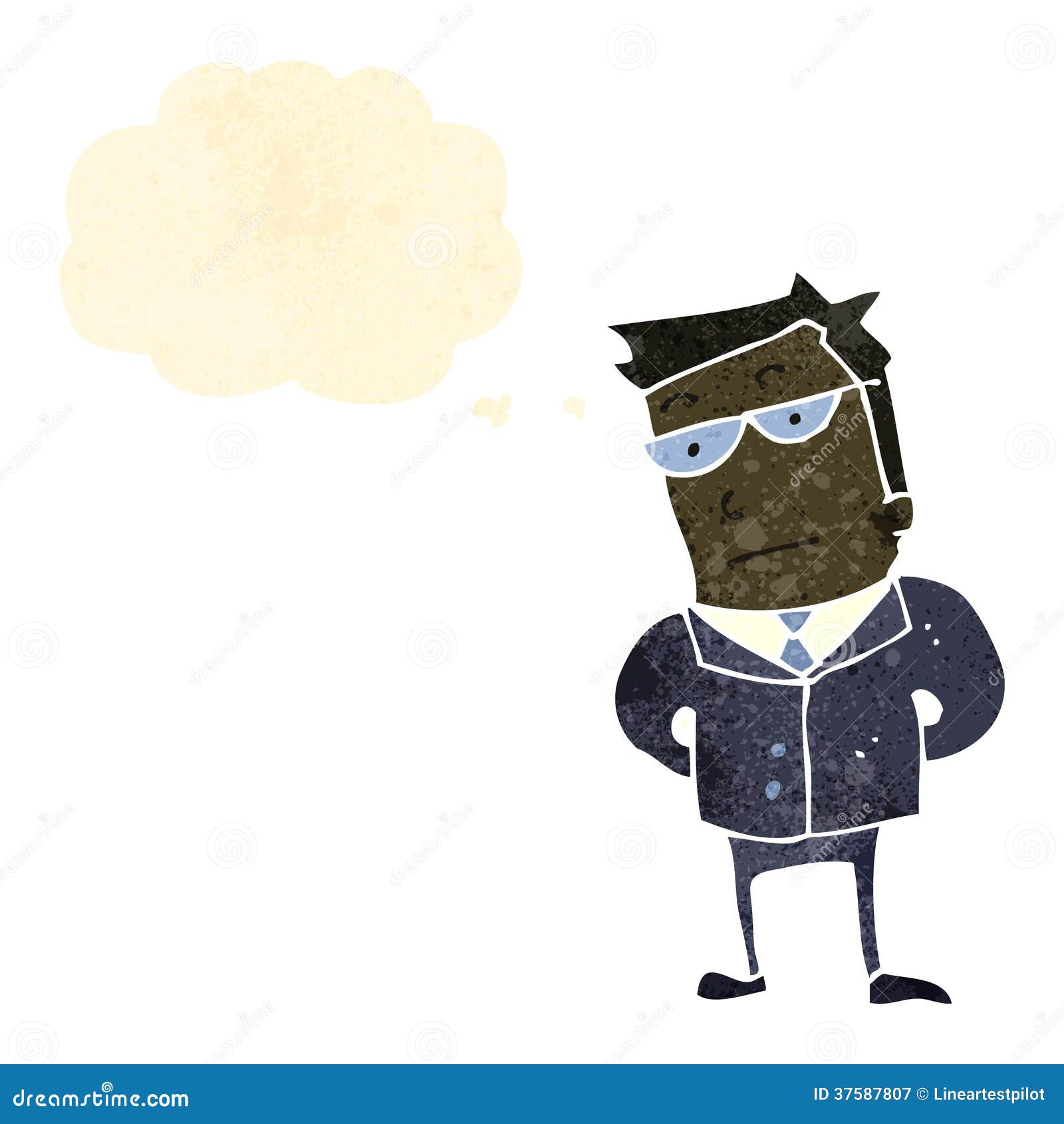 Retro Cartoon Sensible Businessman Stock Illustration - Illustration of ...