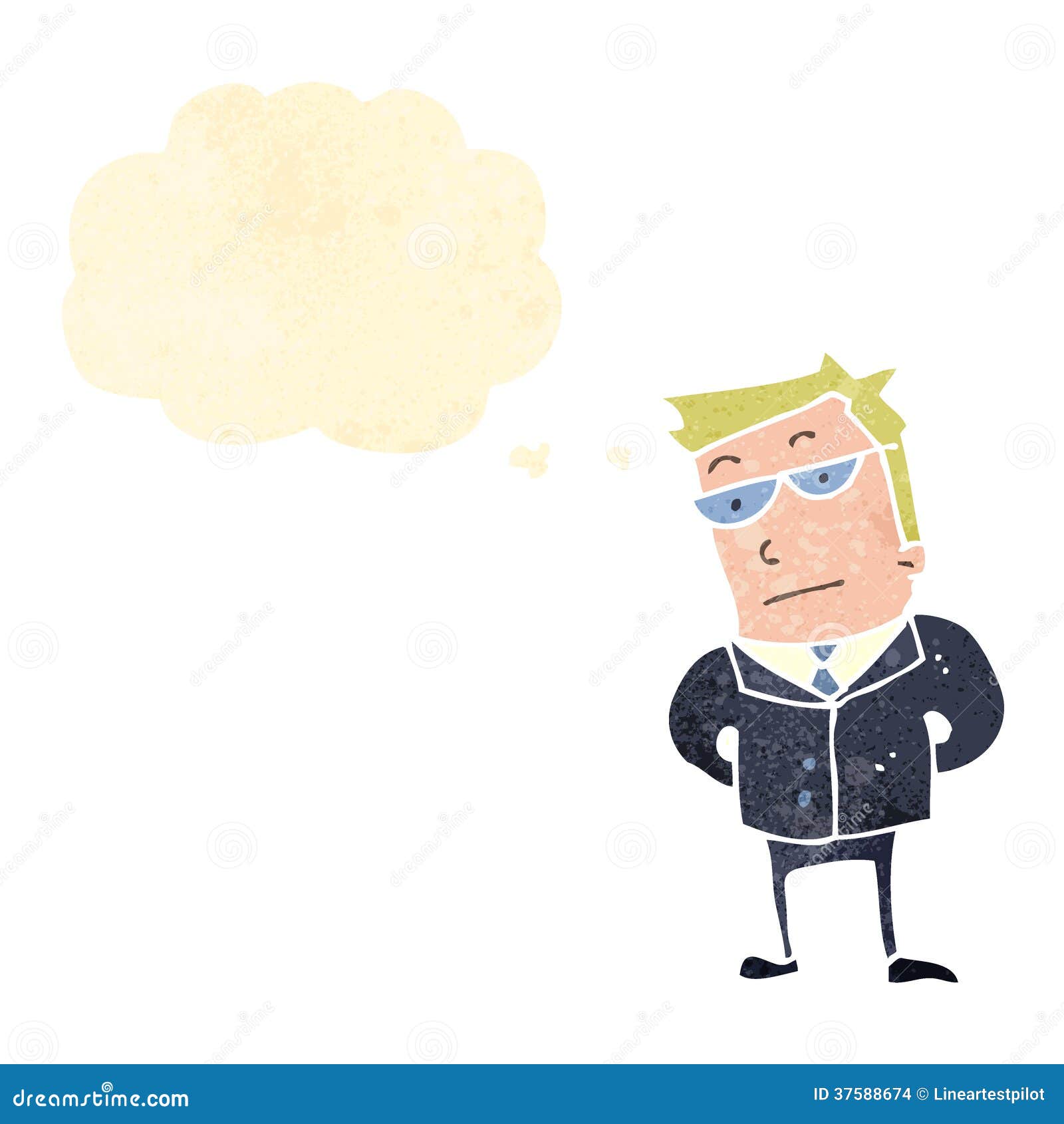 Retro Cartoon Sensible Businessman Stock Vector - Illustration of ...