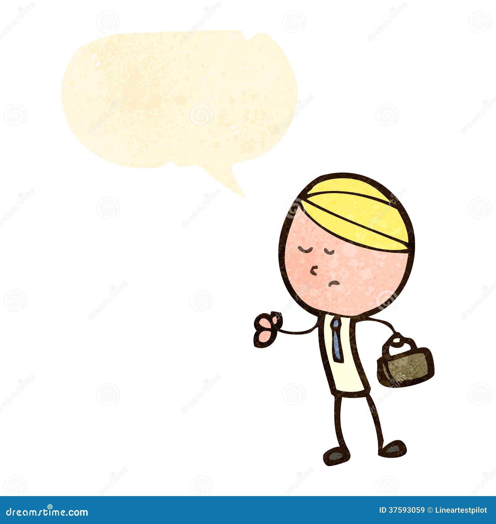 Retro Cartoon Sensible Businessman Stock Vector - Illustration of ...