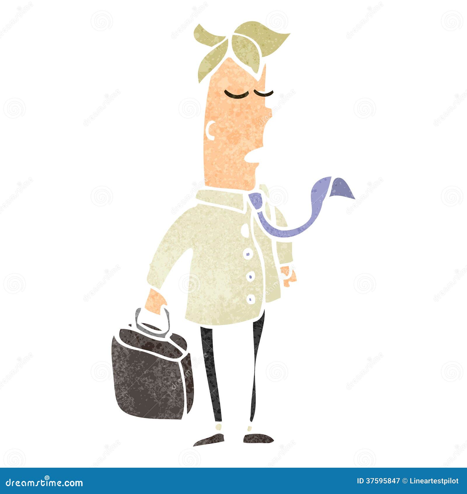 Retro Cartoon Sensible Businessman Stock Vector - Illustration of ...