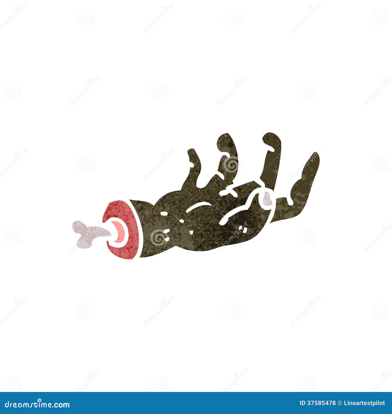Retro cartoon severed hand stock vector. Illustration of drawn - 37585478