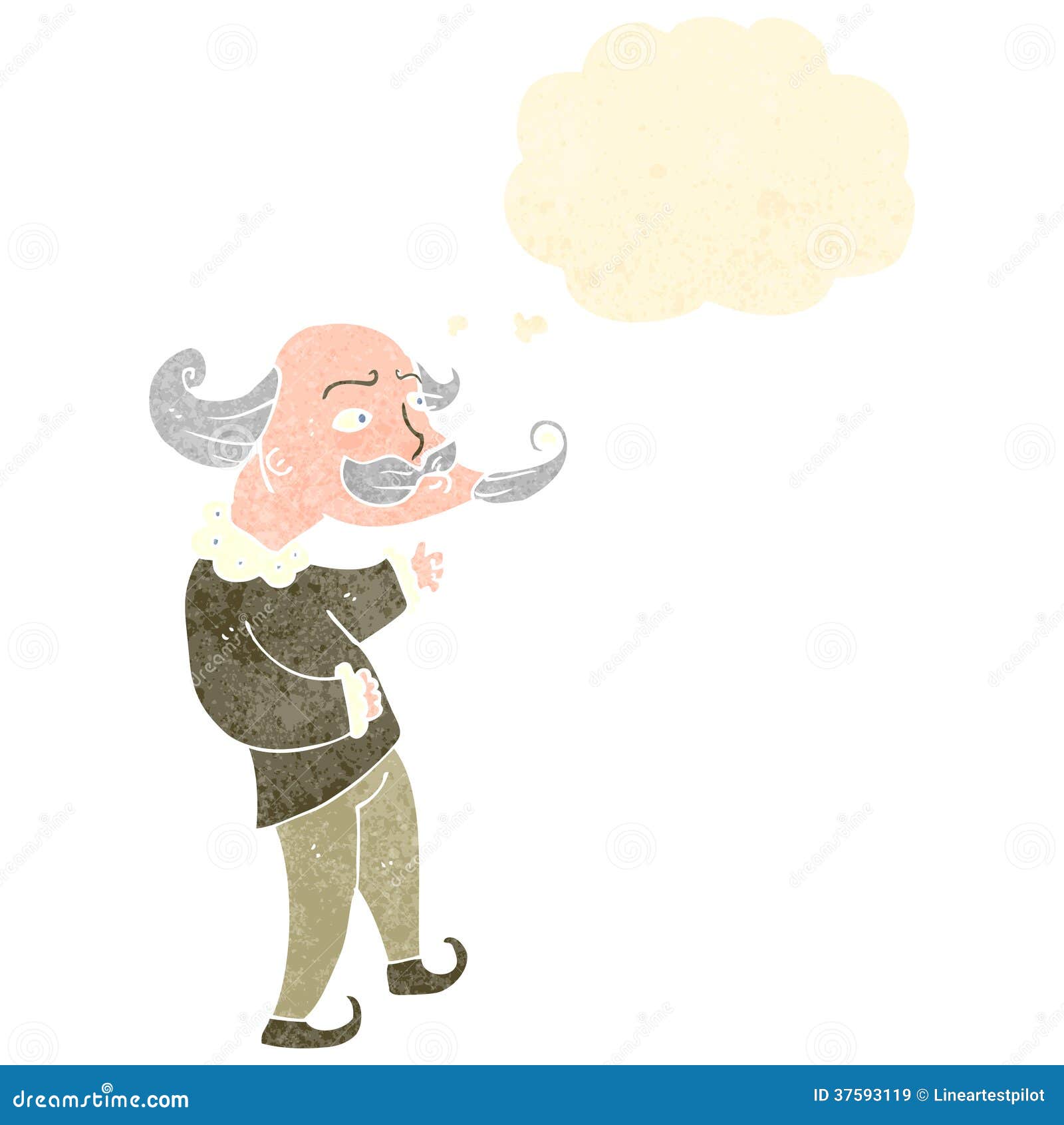Retro Cartoon Shakespeare with Thought Bubble Stock Vector ...