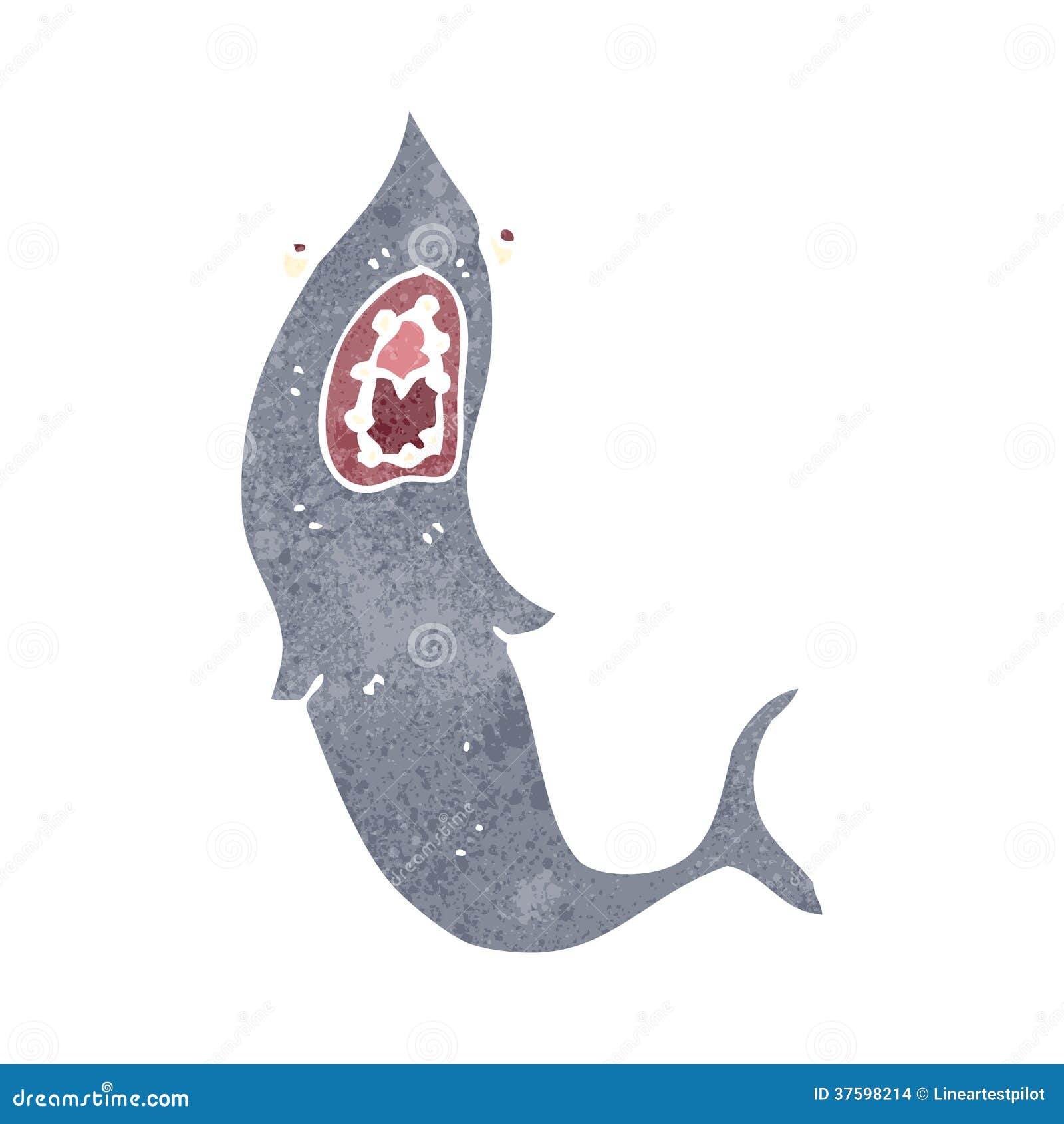 Retro cartoon shark stock vector. Illustration of colorful - 37598214