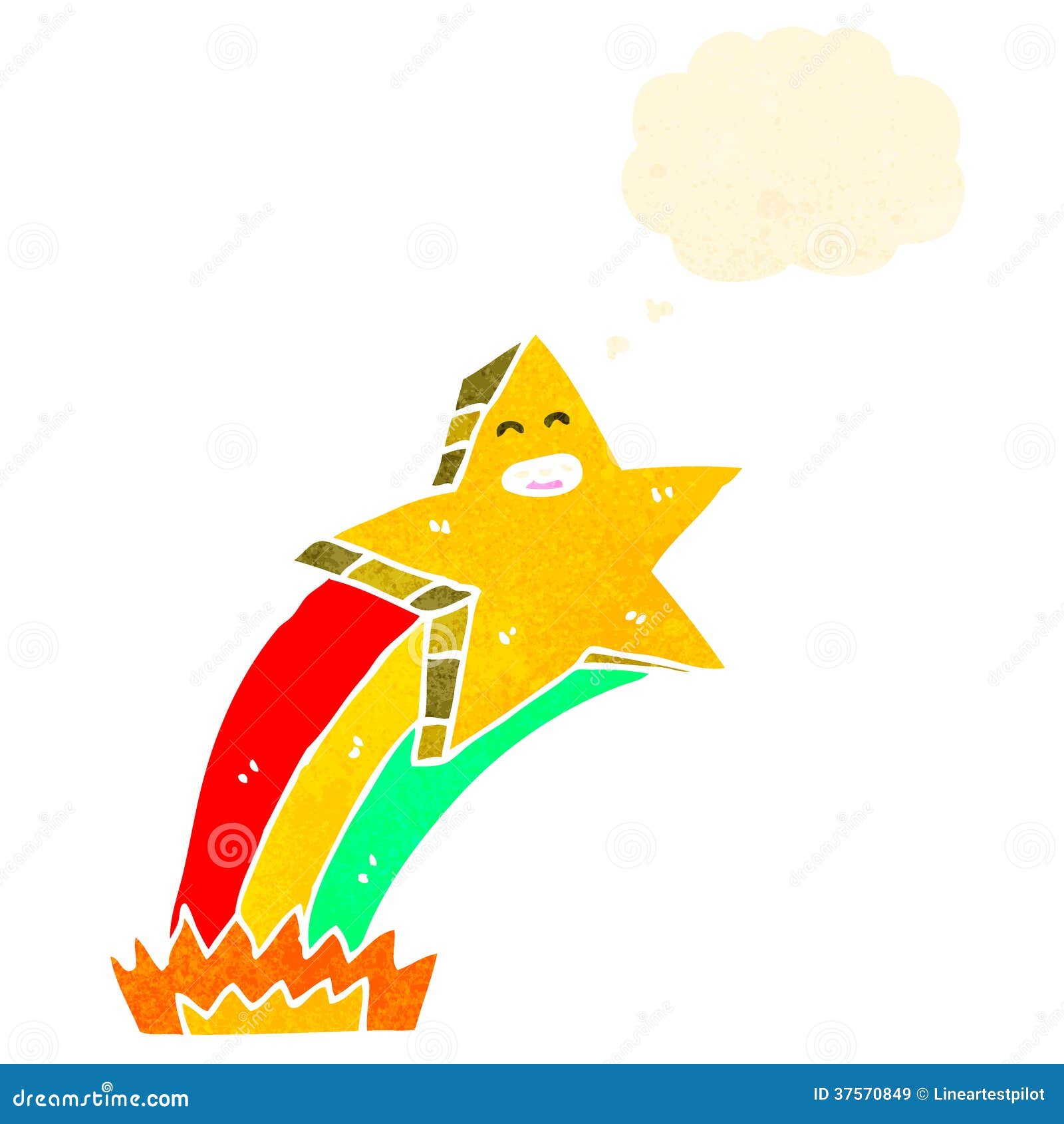 Retro Cartoon Shooting Star Stock Vector - Illustration of texture ...