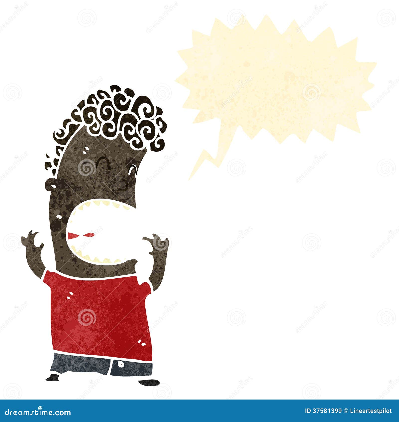 Retro cartoon shouting boy stock vector. Illustration of retro - 37581399