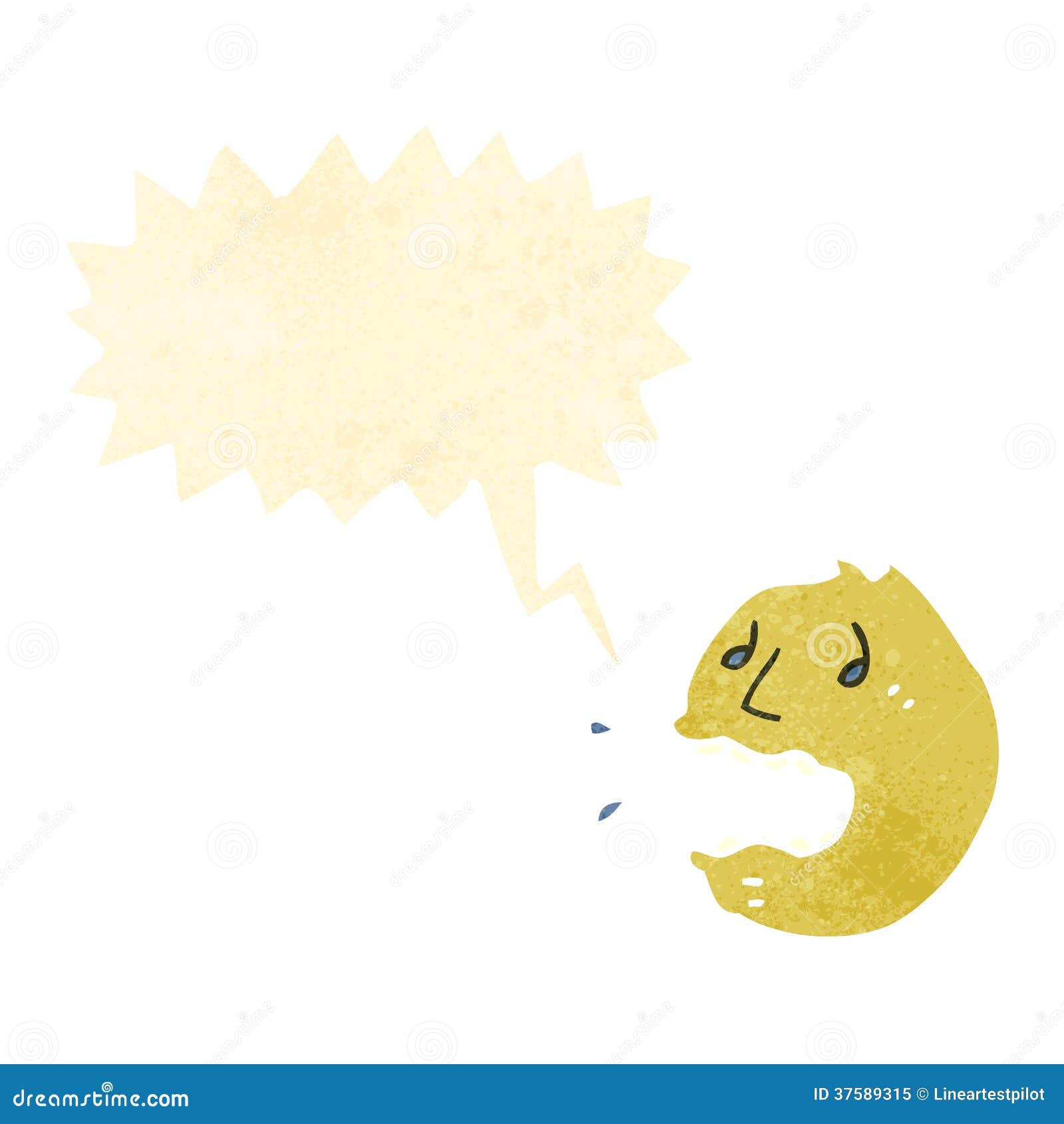 Retro Cartoon Shouting Face Symbol Stock Vector - Illustration of ...