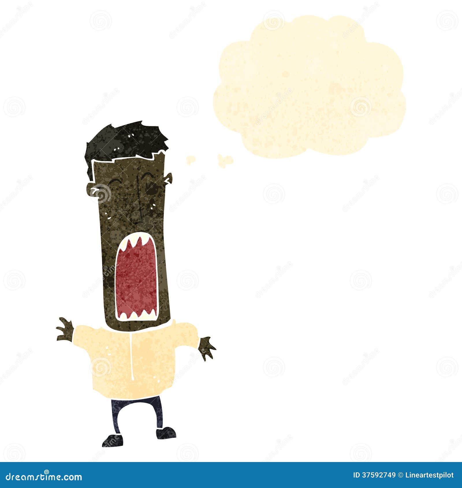 Retro cartoon shouting man stock vector. Illustration of quirky - 37592749
