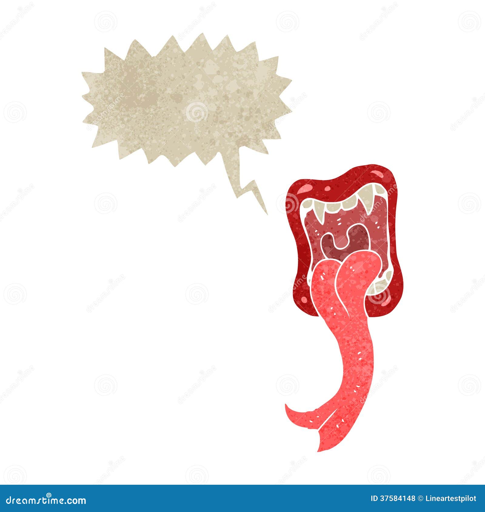 Retro Cartoon Shouting Mouth Stock Illustration - Illustration of ...