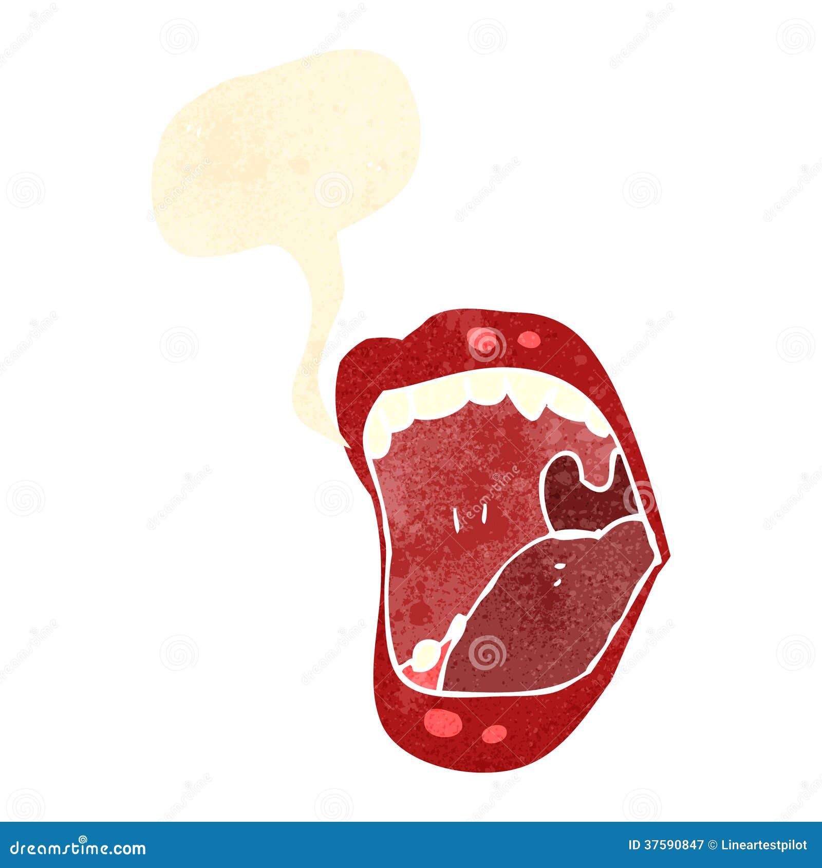 Retro Cartoon Shouting Mouth Stock Vector - Illustration of drawing ...