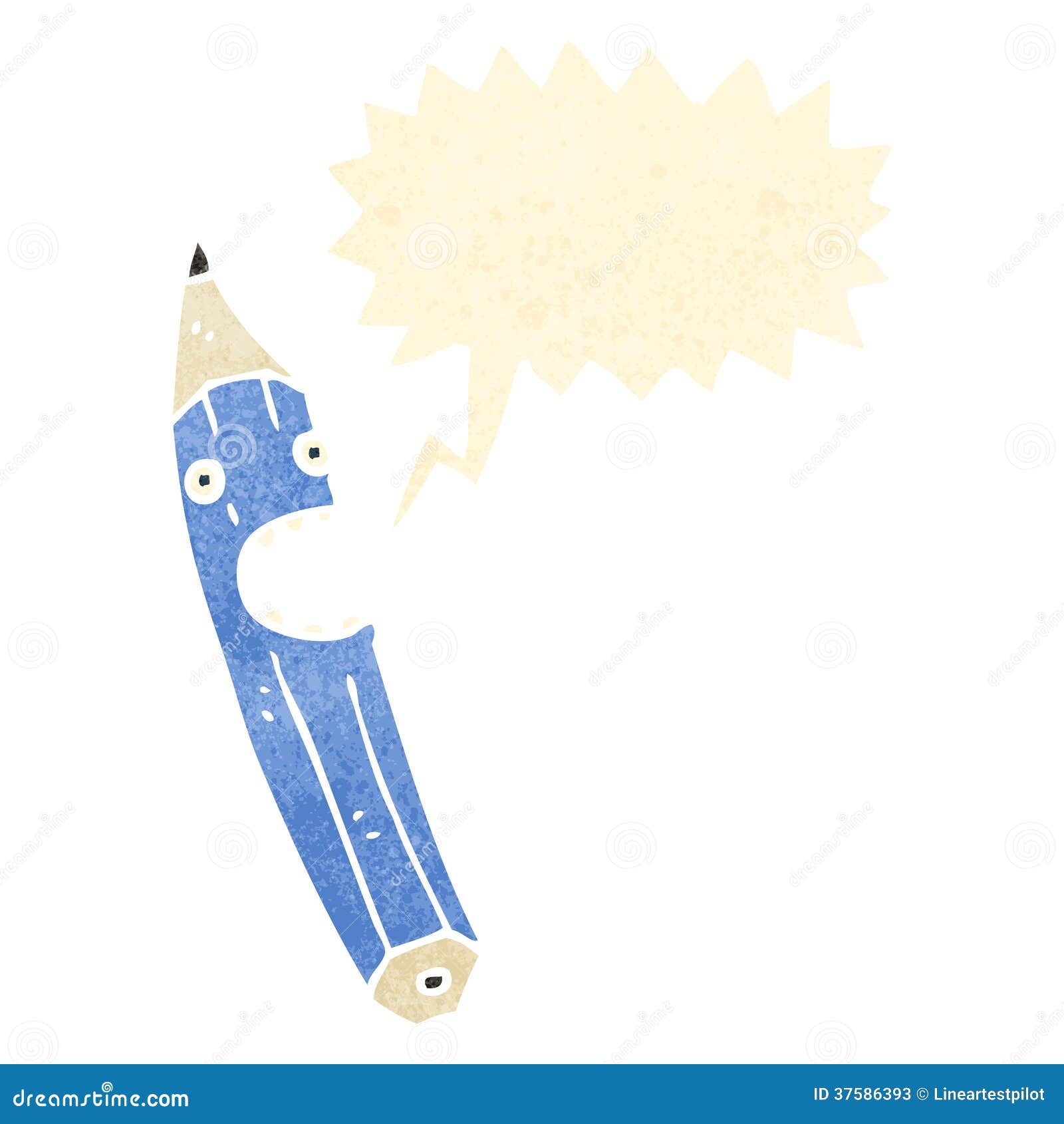 Retro Cartoon Shouting Pencil Stock Vector - Illustration of artwork ...