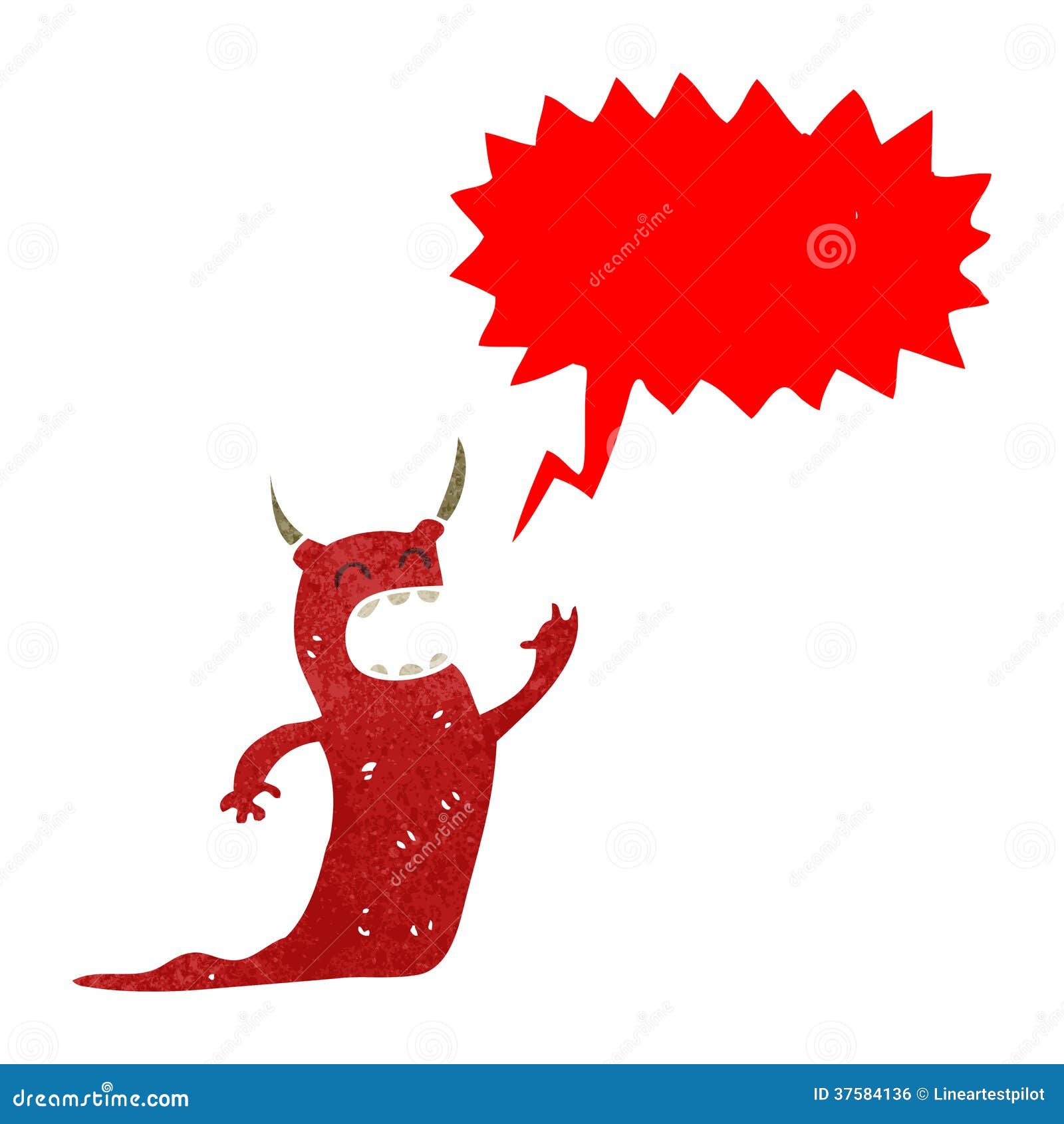 Retro cartoon siging devil stock illustration. Illustration of singing ...