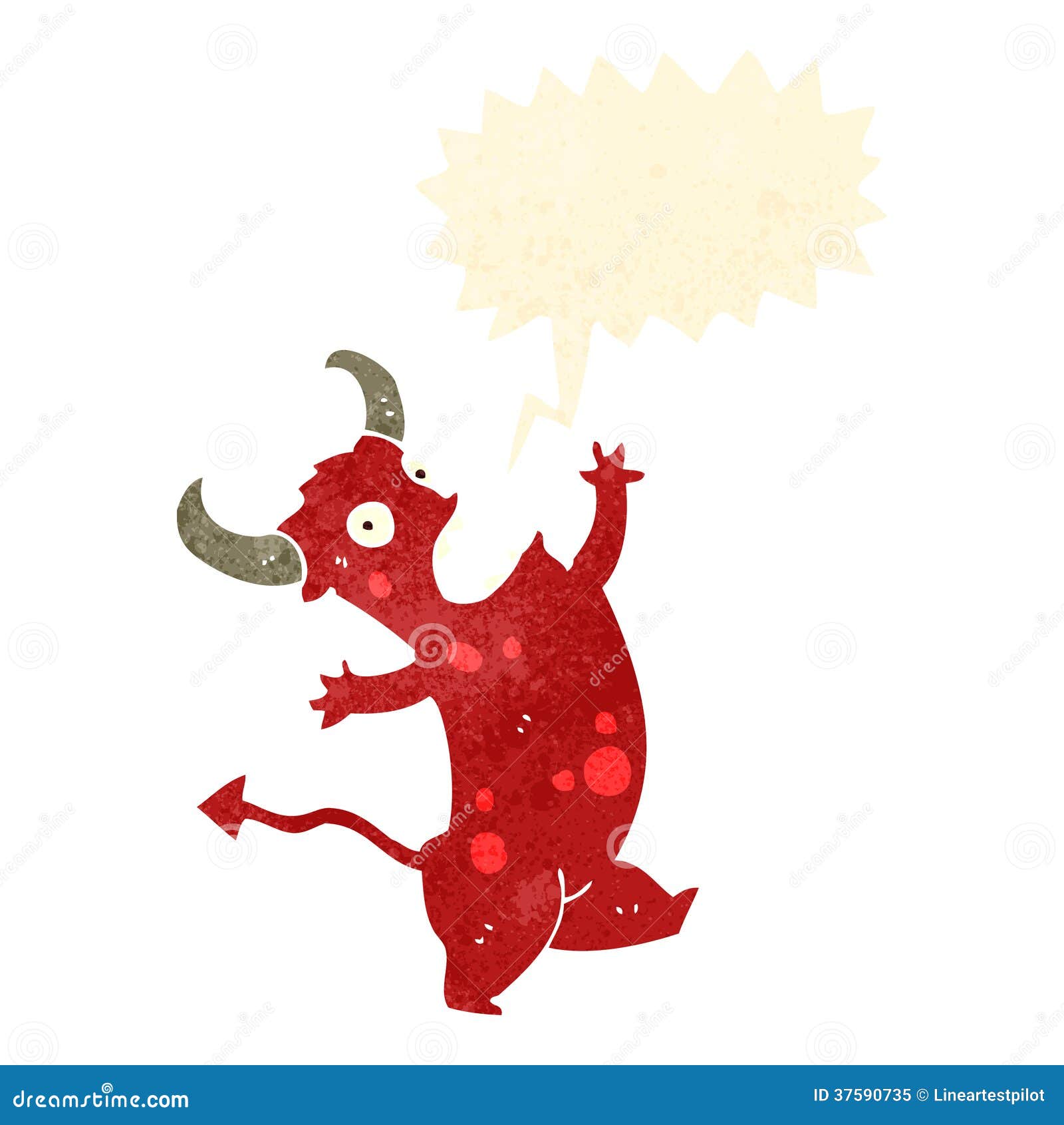Retro Cartoon Singing Devil Stock Vector - Illustration of singing ...