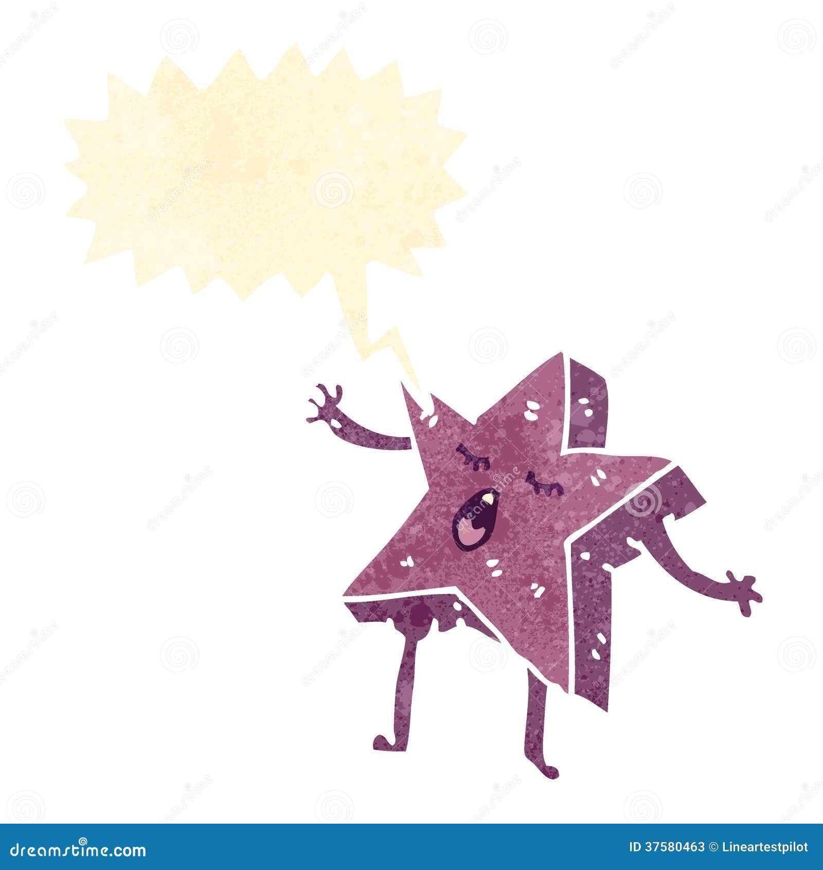 Retro cartoon singing star stock vector. Illustration of doodle - 37580463