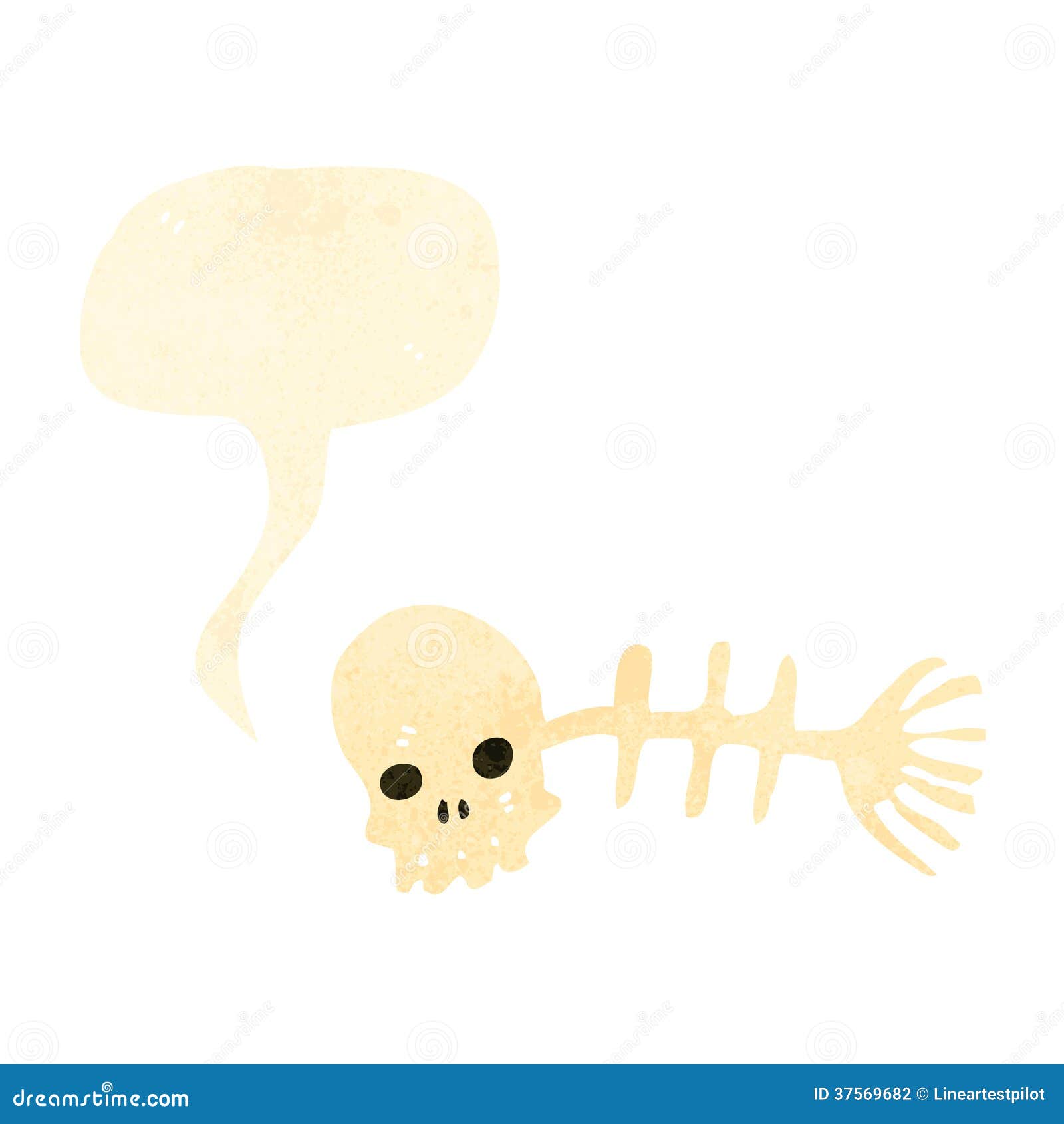 Retro cartoon skeleton stock vector. Illustration of funny - 37569682