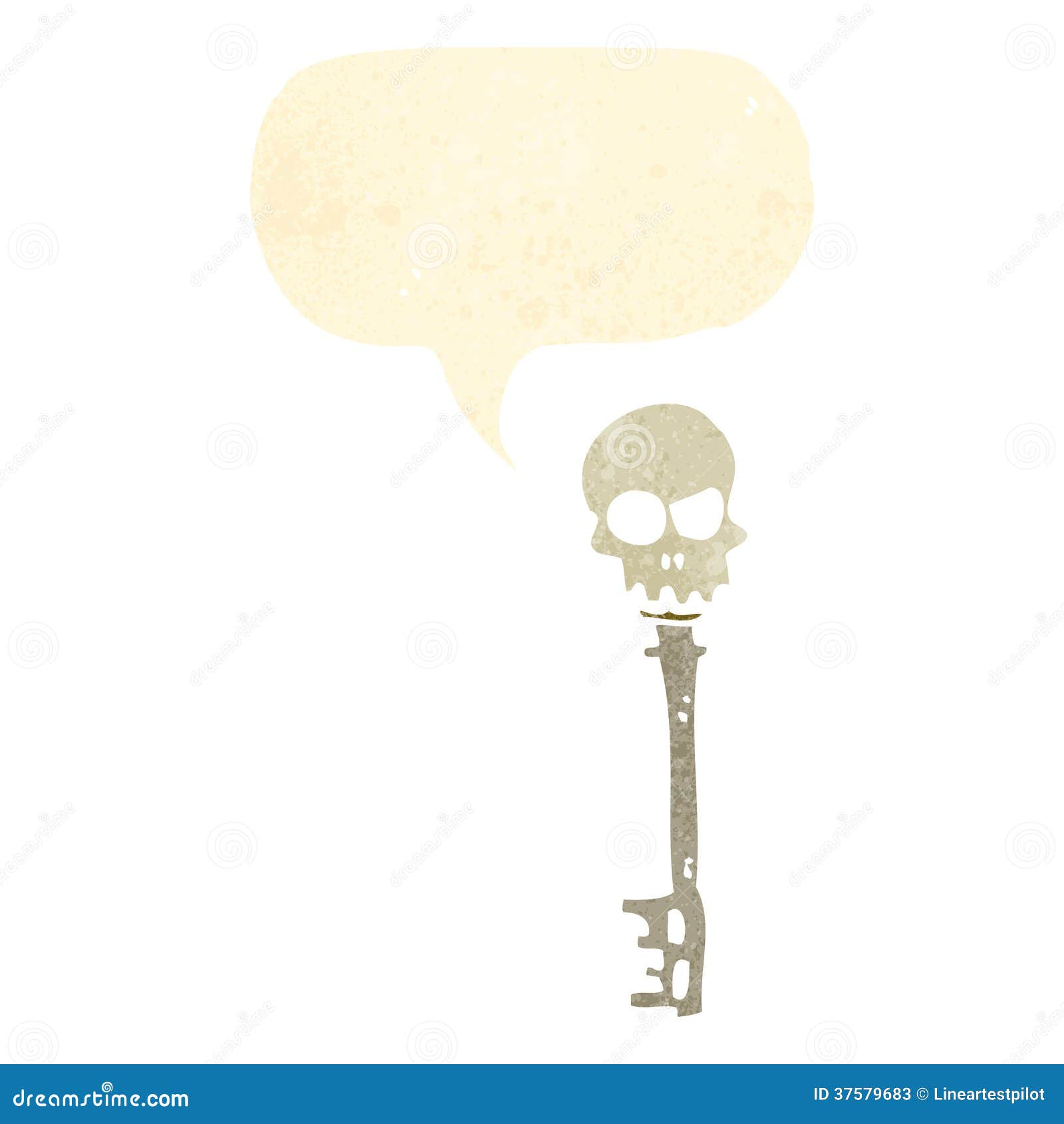 Retro cartoon,skeleton key stock vector. Illustration of drawing - 37579683