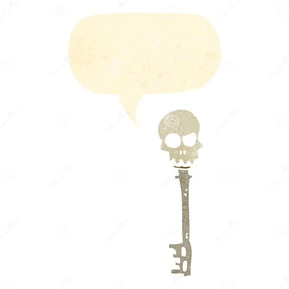 Retro cartoon,skeleton key stock vector. Illustration of drawing - 37579683